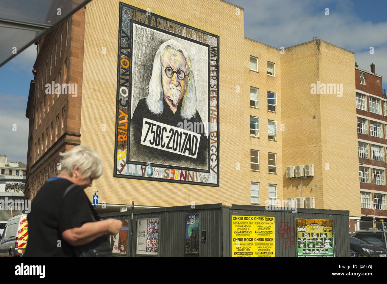 Mural depicting Billy Connolly, painted by John Byrne in Osborne Street ...