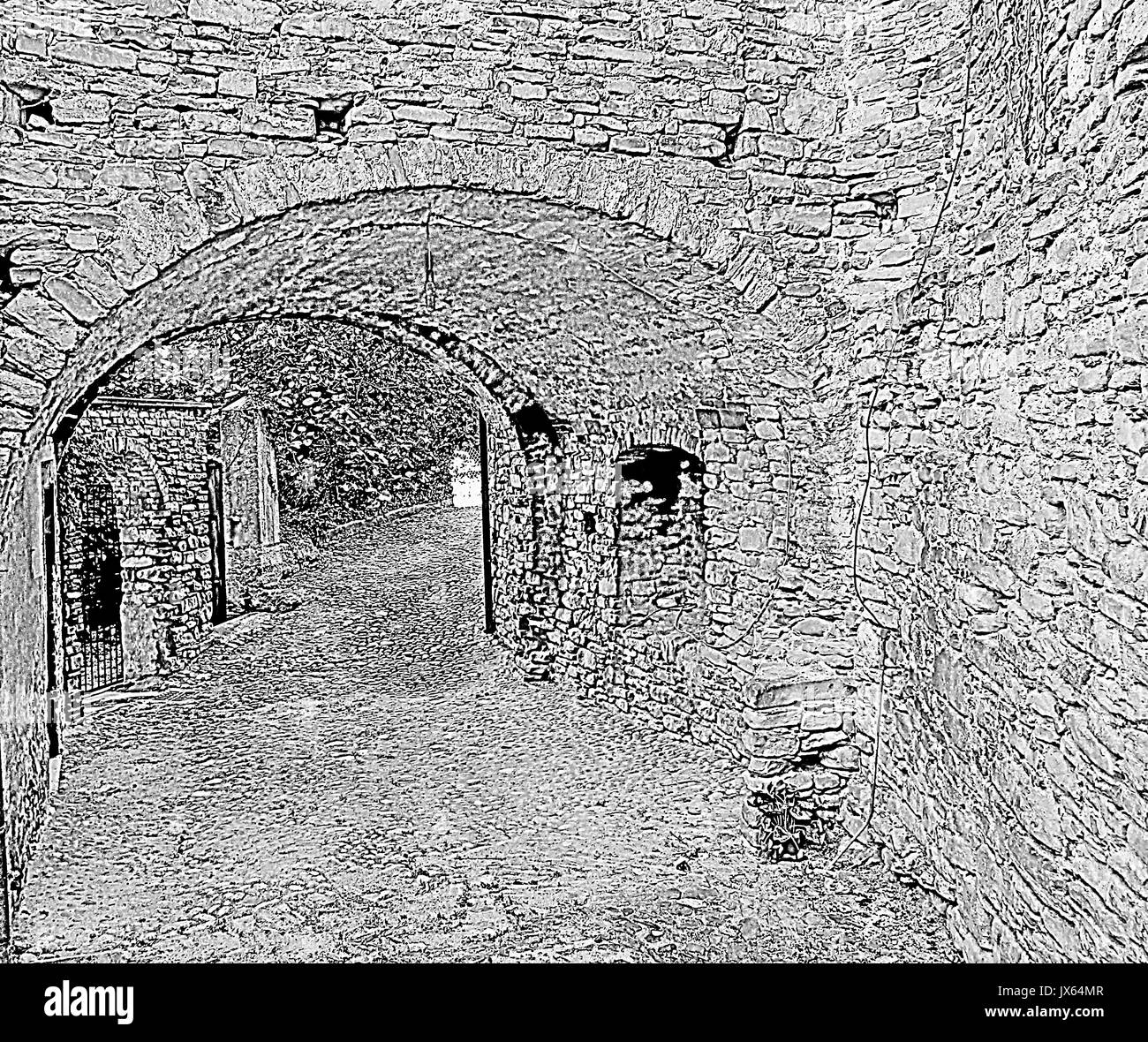 Medieval stone arch Stock Photo - Alamy