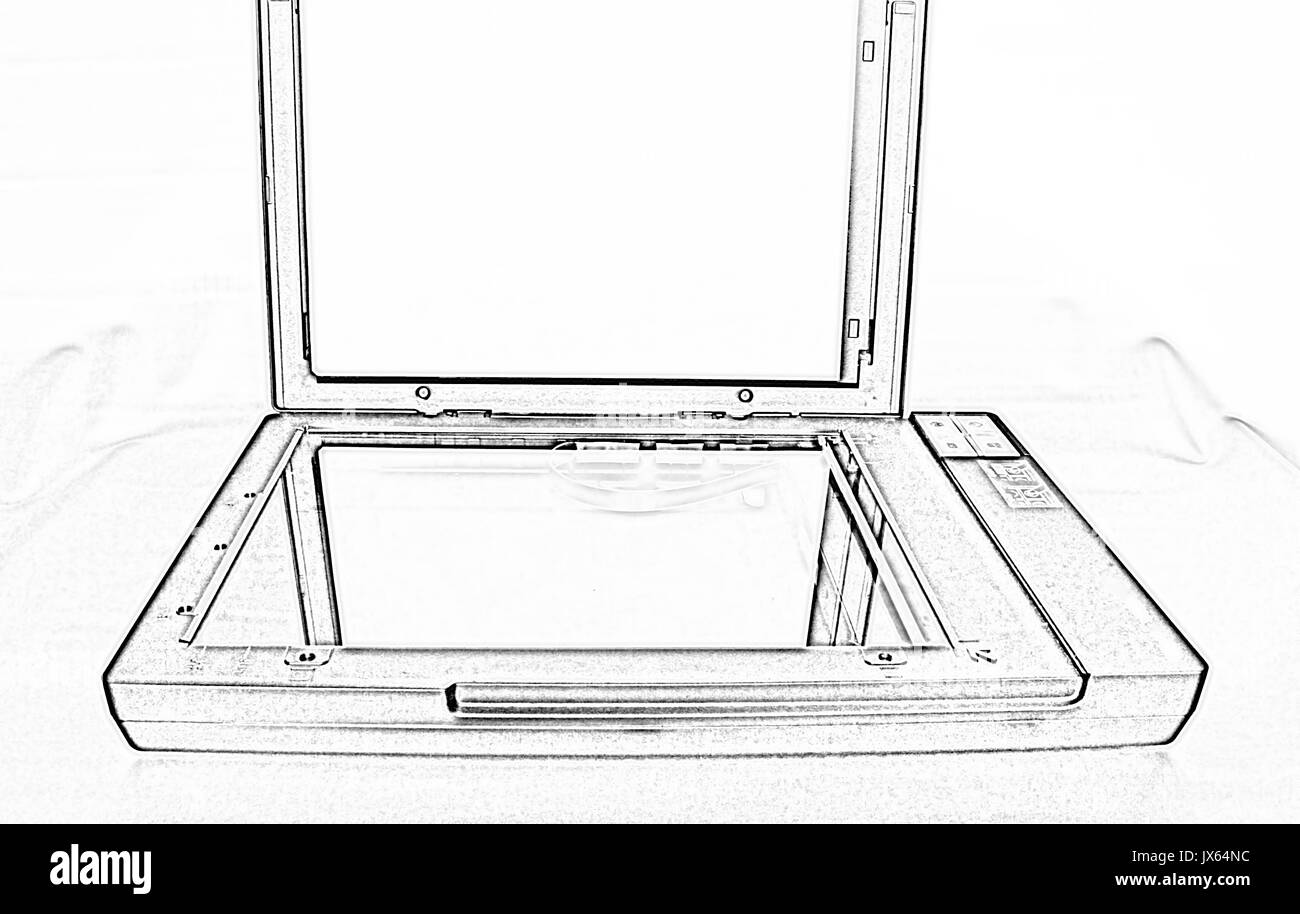 Computer Scanner Drawing