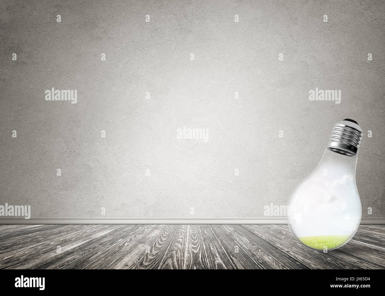 Light bulb in room Stock Photo - Alamy