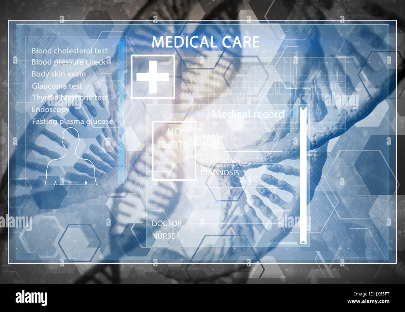 Medicine user interface Stock Photo - Alamy