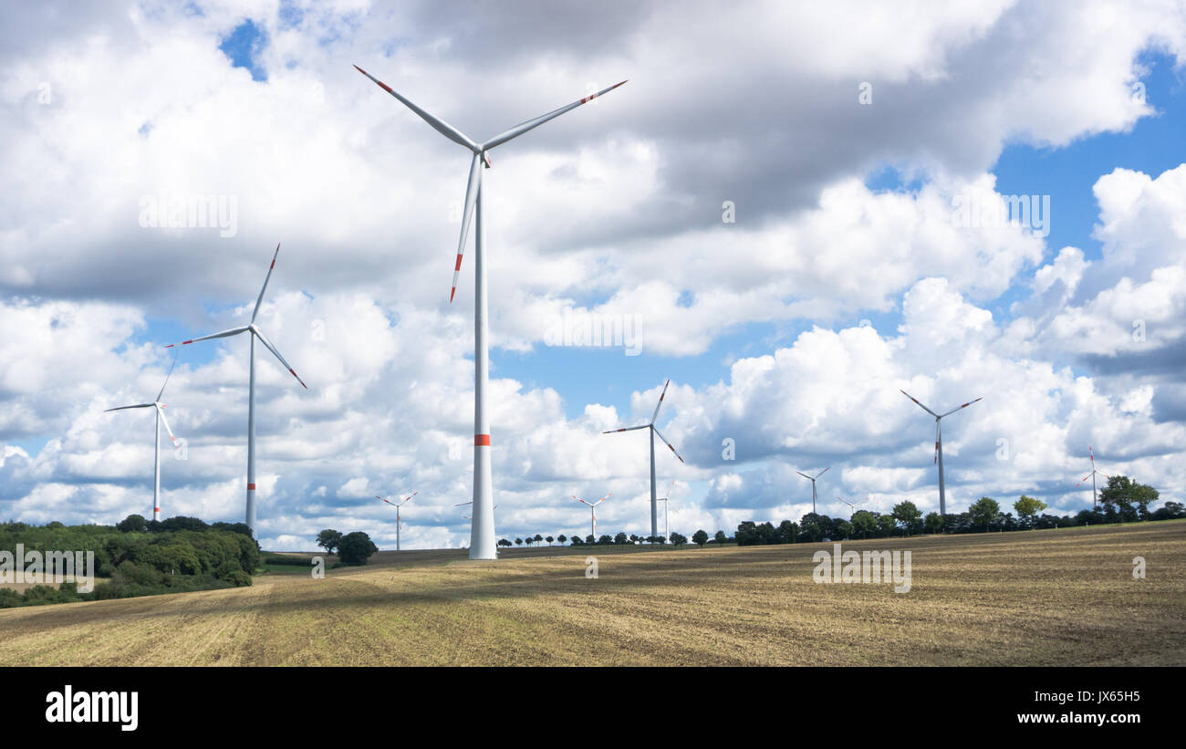 Europe, Germany, Wind energy facility Nord Rhine Westfalia, Germany ...