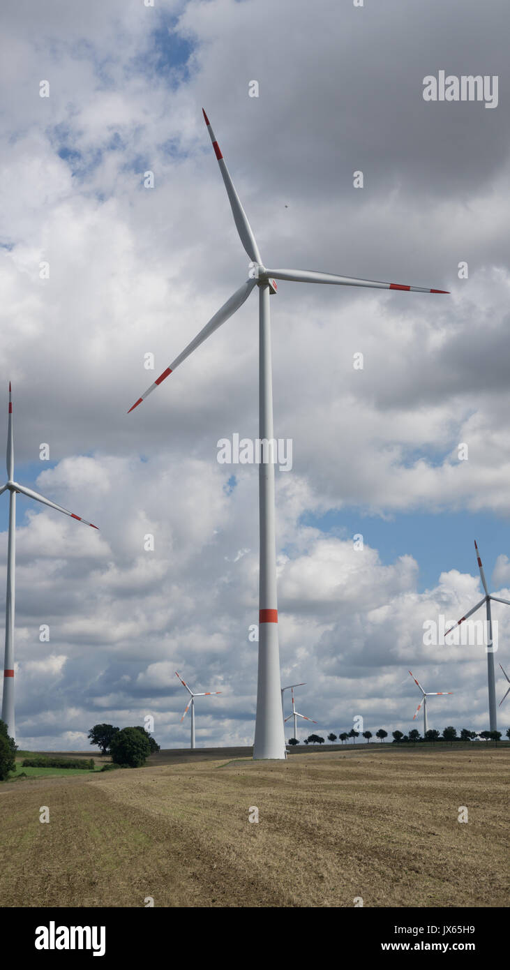 Europe, Germany, Wind energy facility Nord Rhine Westfalia, Germany ...