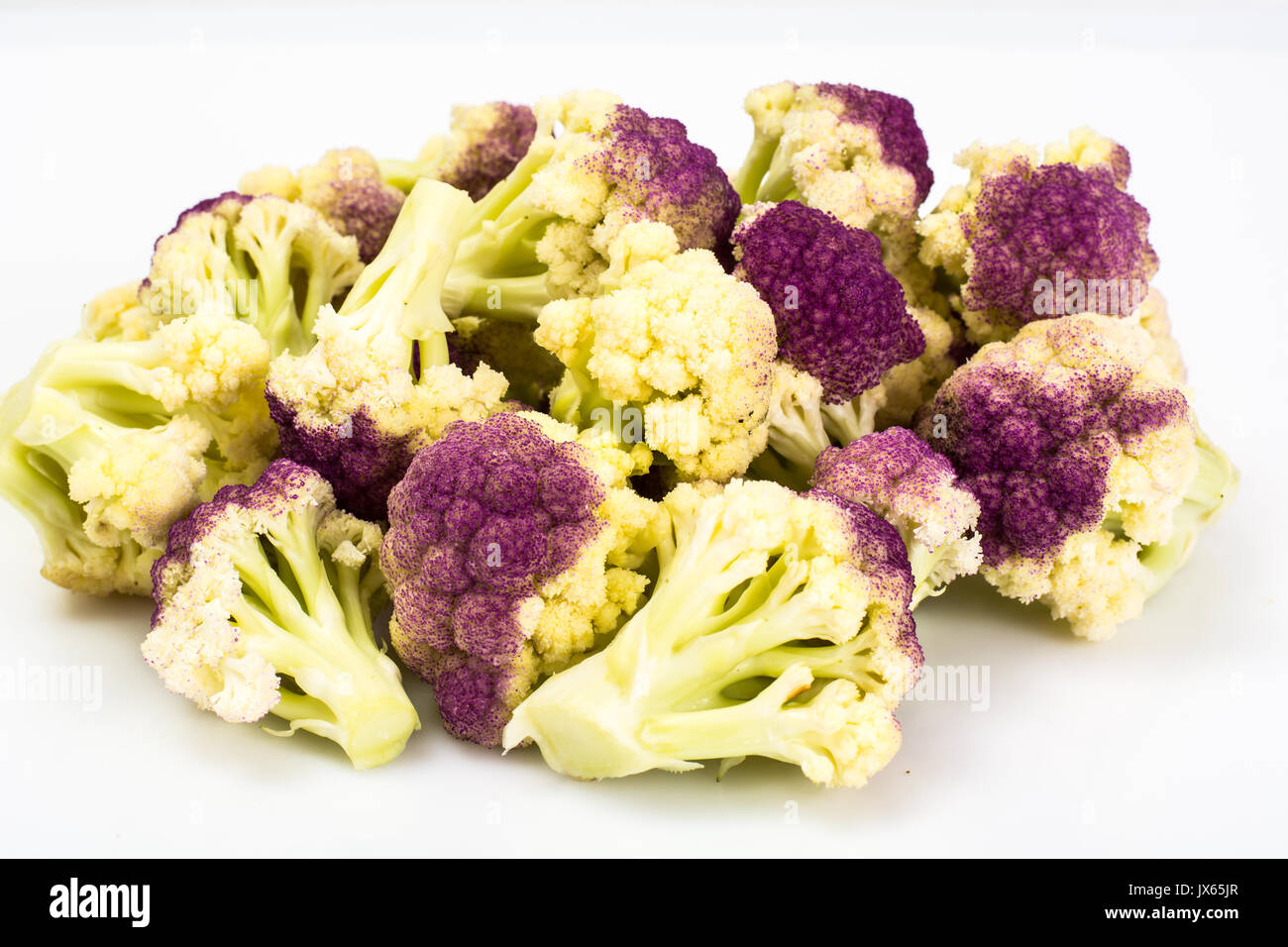 Italian purple cauliflower. Studio Photo Stock Photo - Alamy