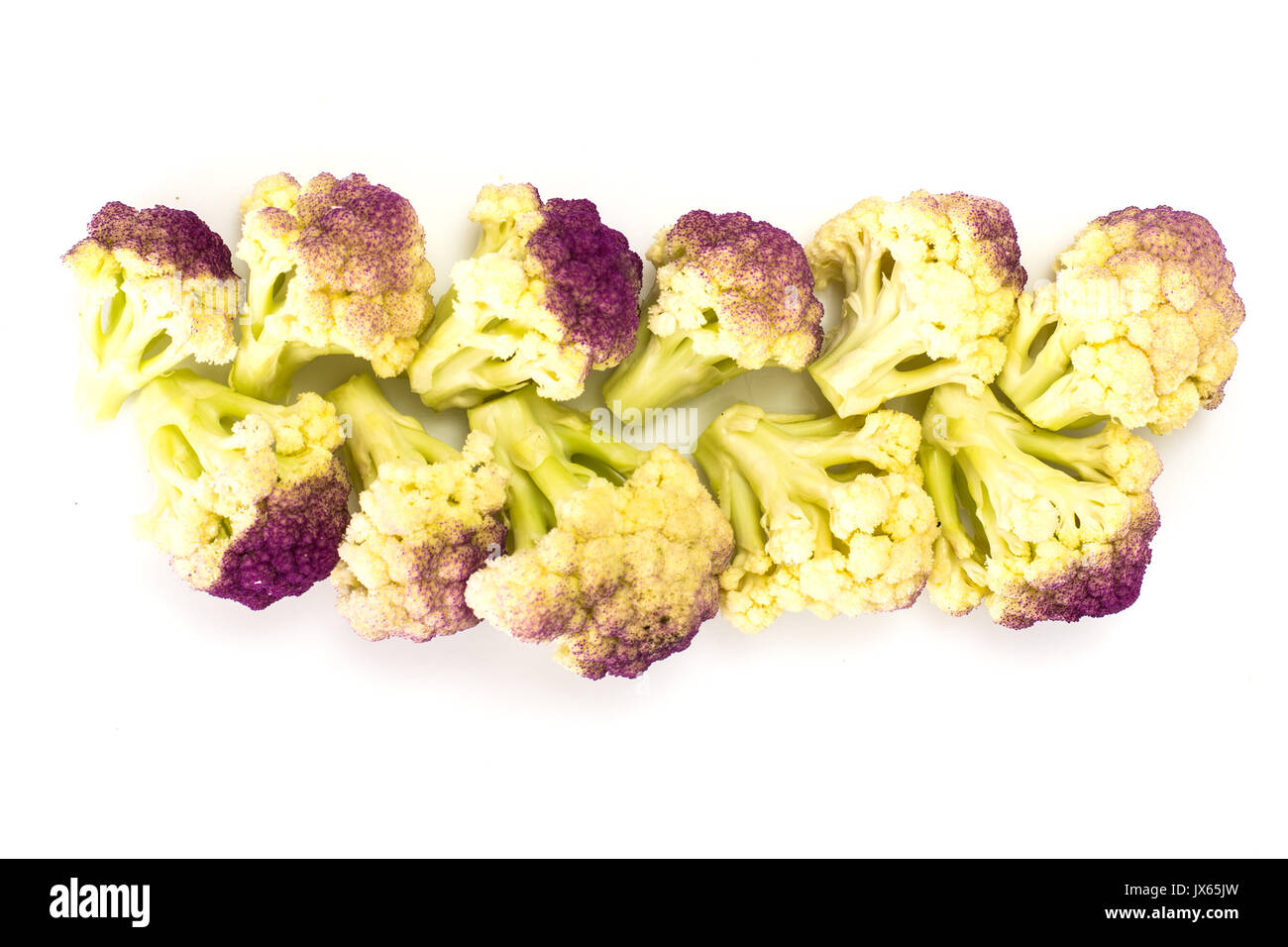 Italian purple cauliflower. Studio Photo Stock Photo - Alamy