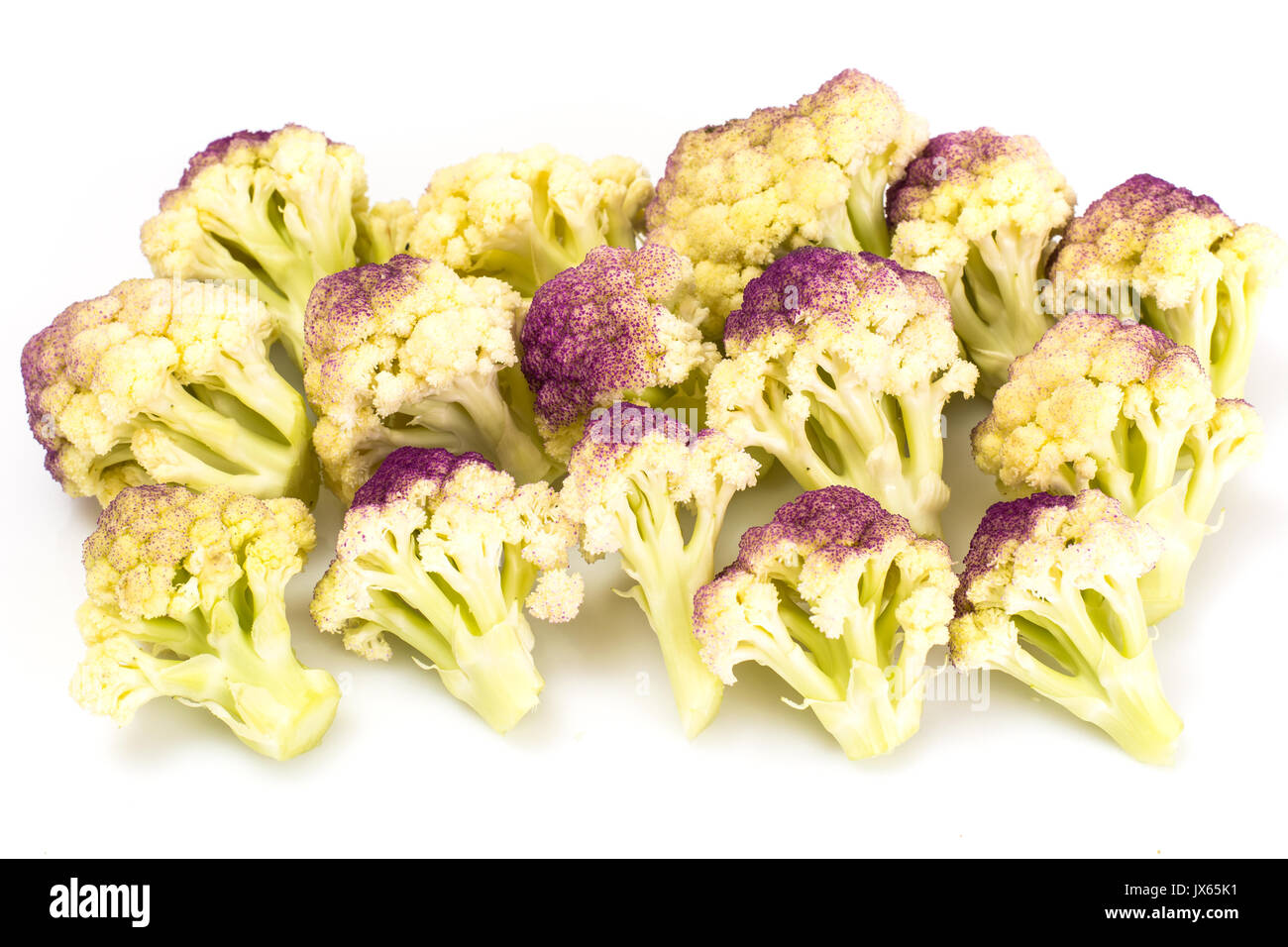 Italian purple cauliflower. Studio Photo Stock Photo - Alamy