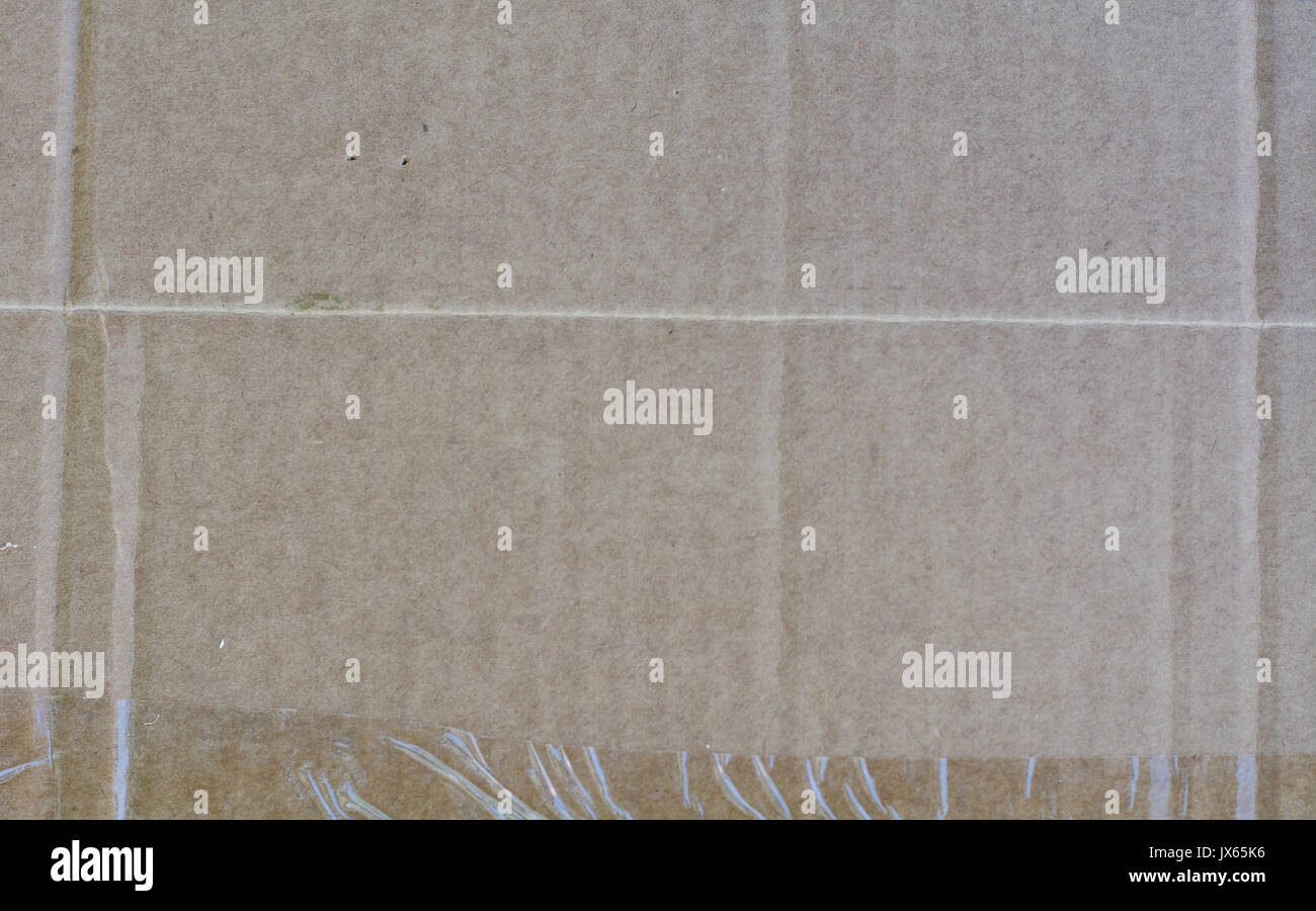 Cardboard box sealed with a packing tape. Studio Photo Stock Photo - Alamy