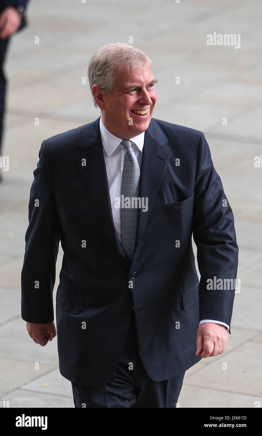 King Felipe VI and Queen Letizia of Spain, accompanied by Prince Andrew ...
