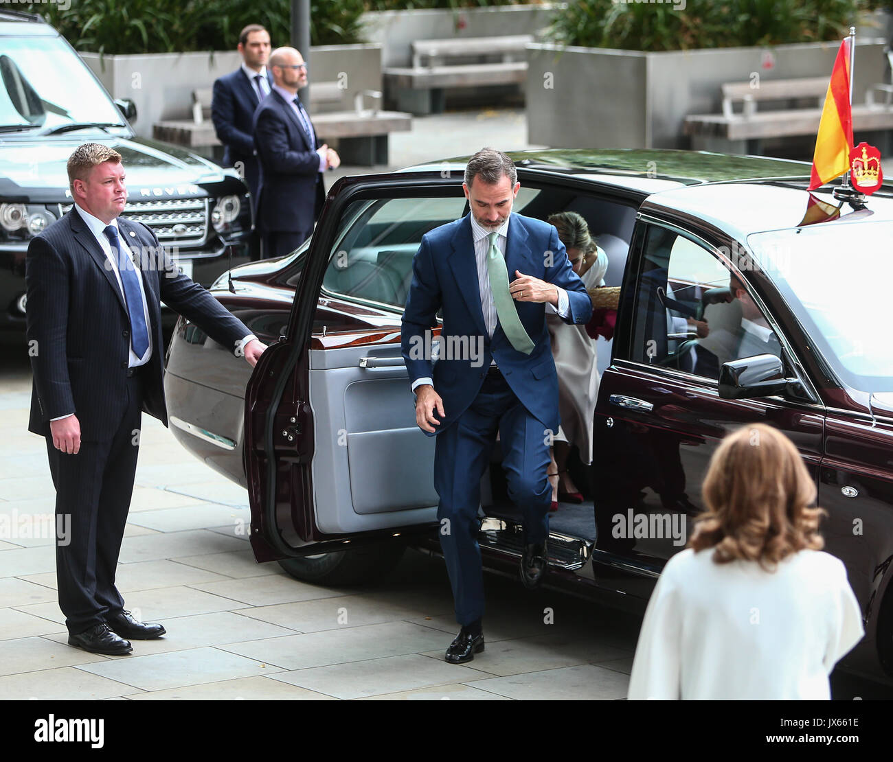 King Felipe VI and Queen Letizia of Spain, accompanied by Prince Andrew ...