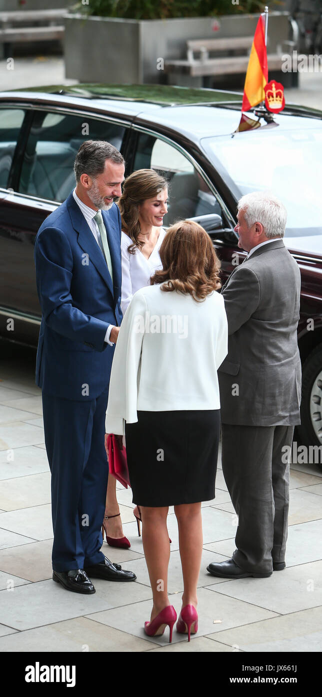 King Felipe VI and Queen Letizia of Spain, accompanied by Prince Andrew ...