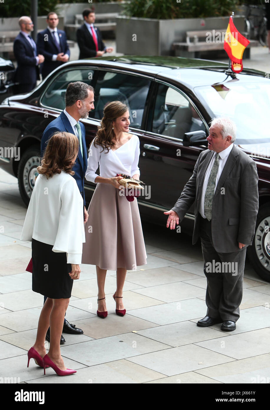 King Felipe VI and Queen Letizia of Spain, accompanied by Prince Andrew ...