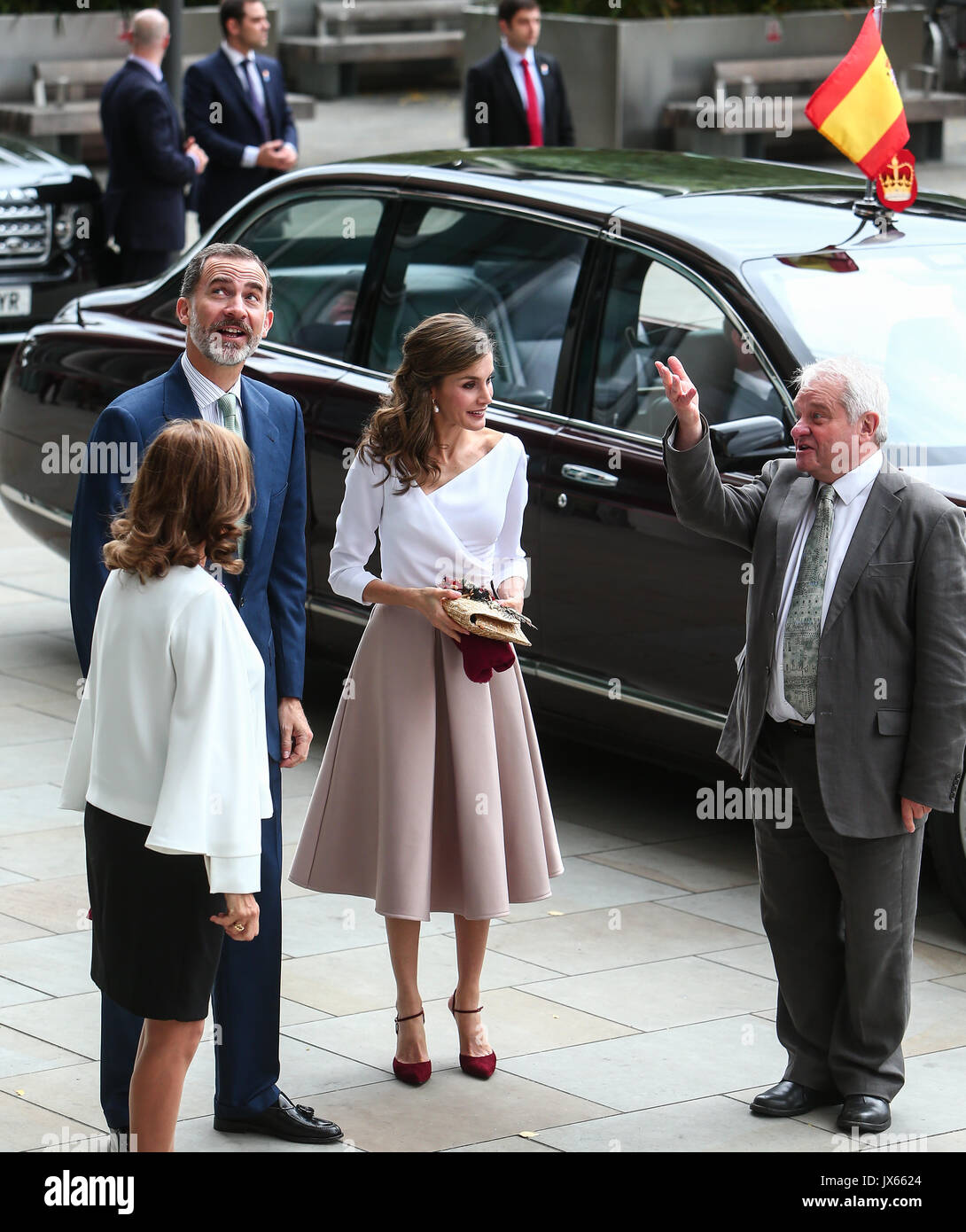 King Felipe VI and Queen Letizia of Spain, accompanied by Prince Andrew ...