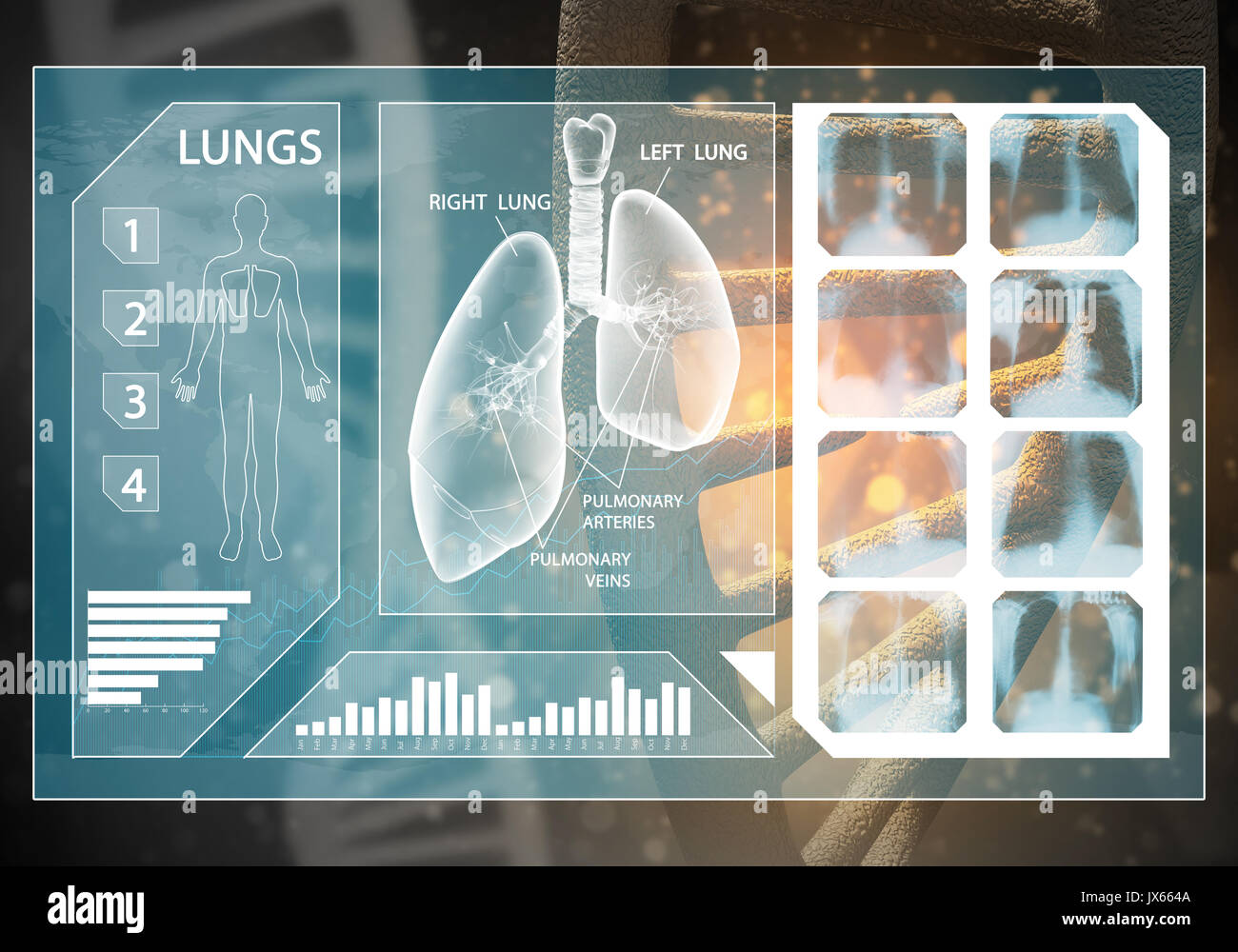 Medicine user interface Stock Photo - Alamy