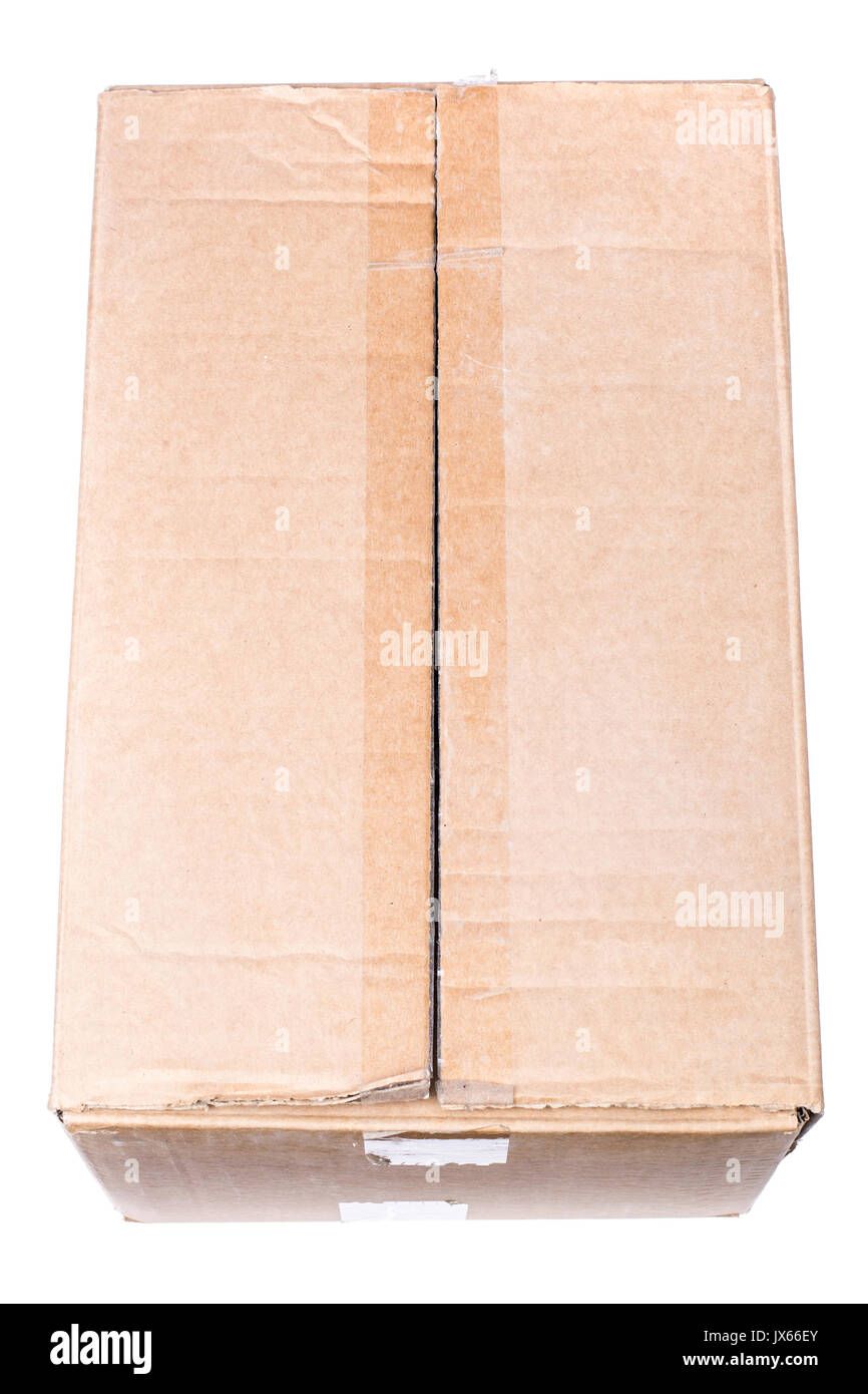 Cardboard box for packing on white background. Studio Photo Stock Photo ...