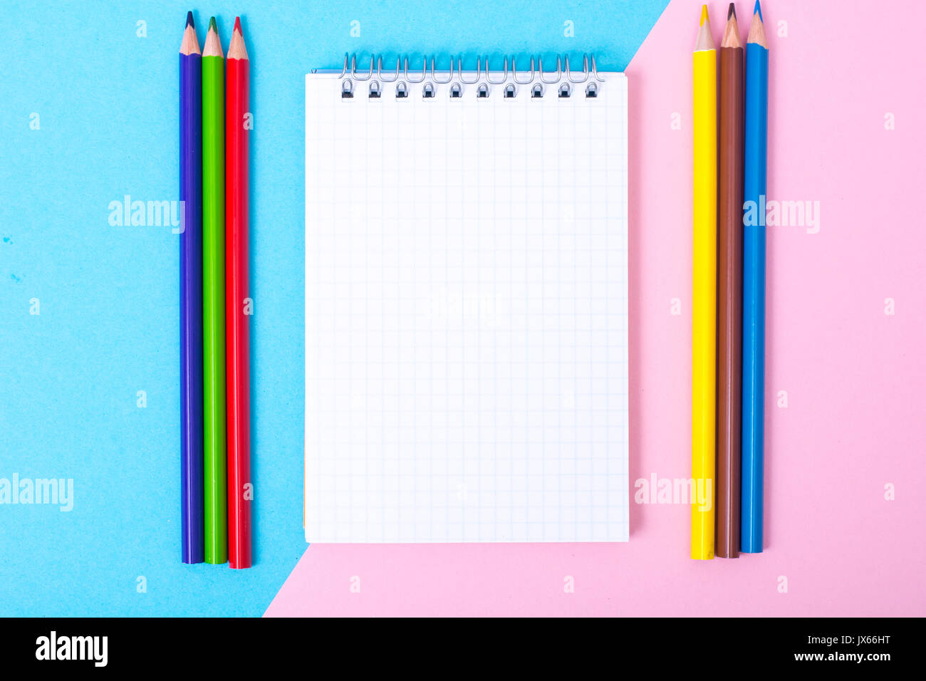 Creative layout for text on pastel colored paper. Studio Photo Stock ...