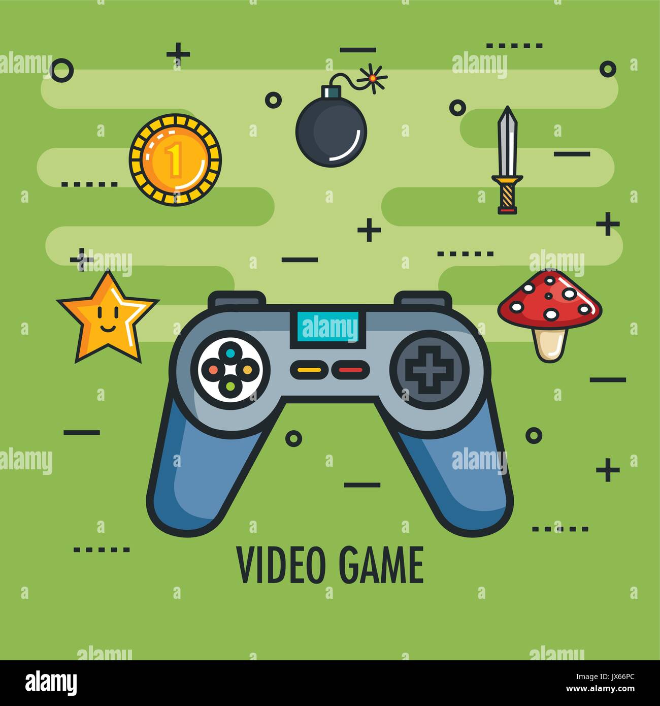 gamepad control console for video game device digital vector ...