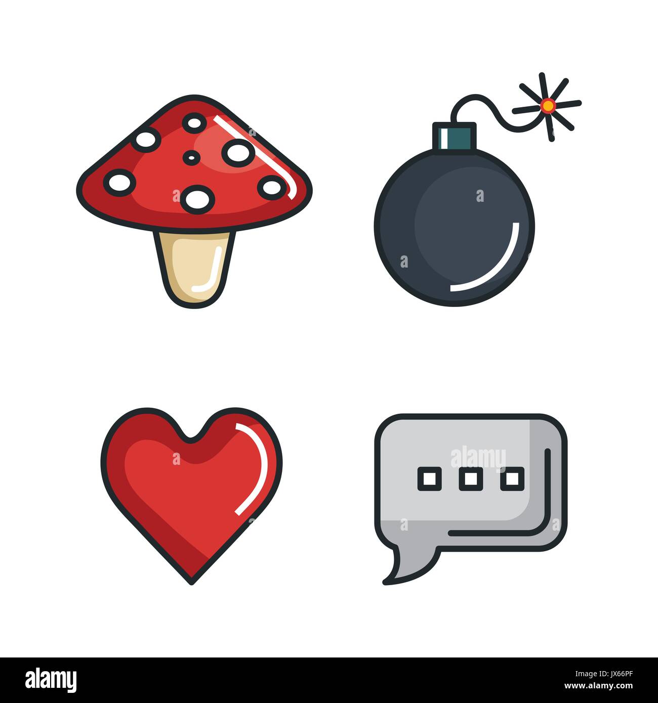 set video game entertaining items symbols vector illustration Stock ...