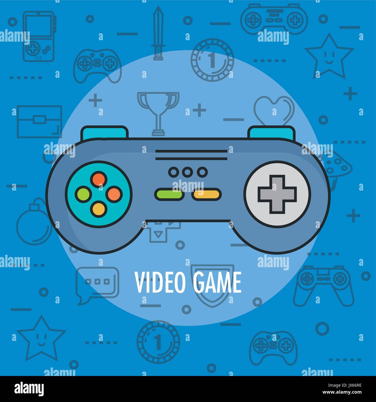 gamepad control console for video game device digital vector illustration Stock Vector Image ...