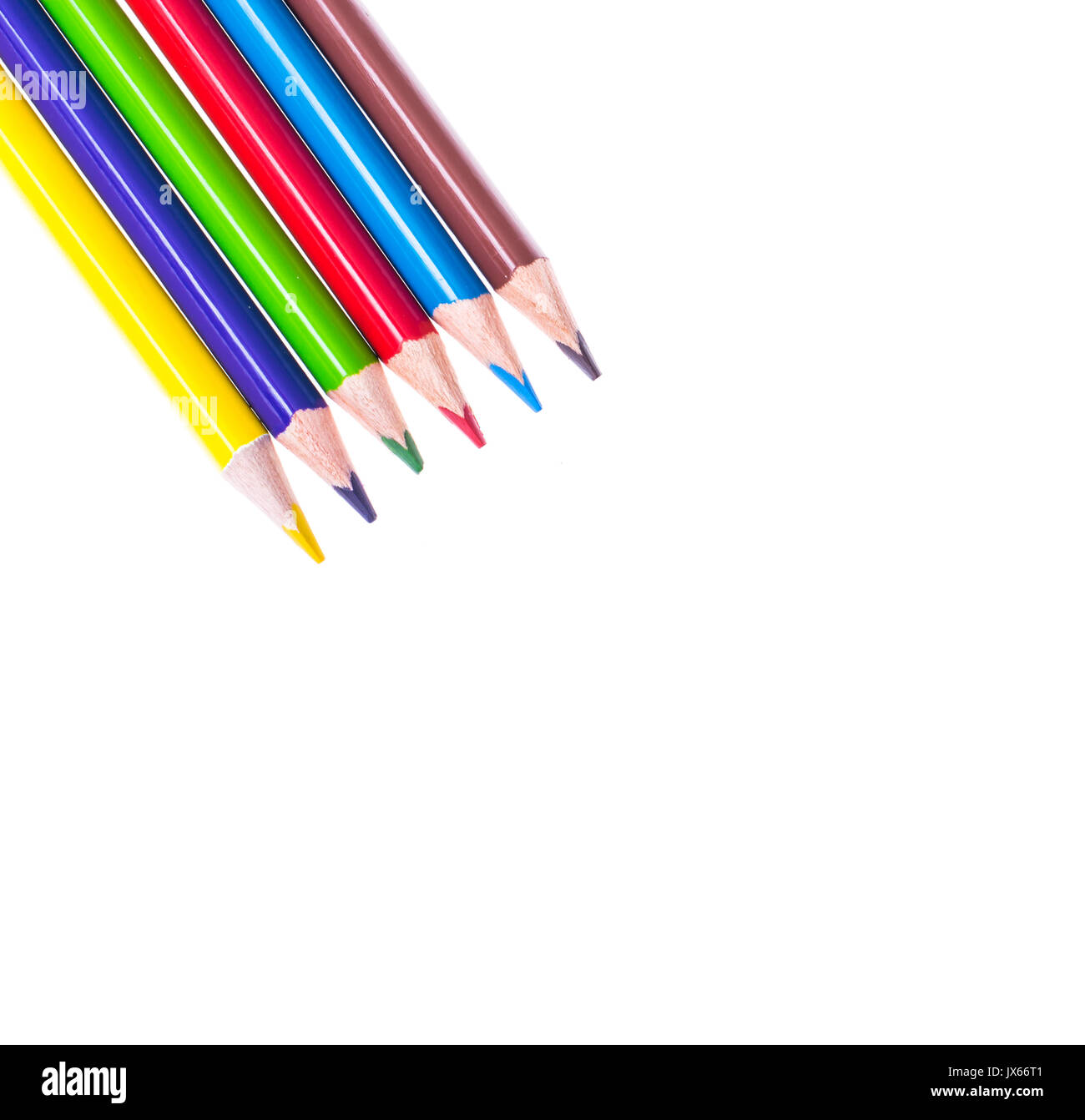 Color pencils for school creativity. Studio Photo Stock Photo - Alamy
