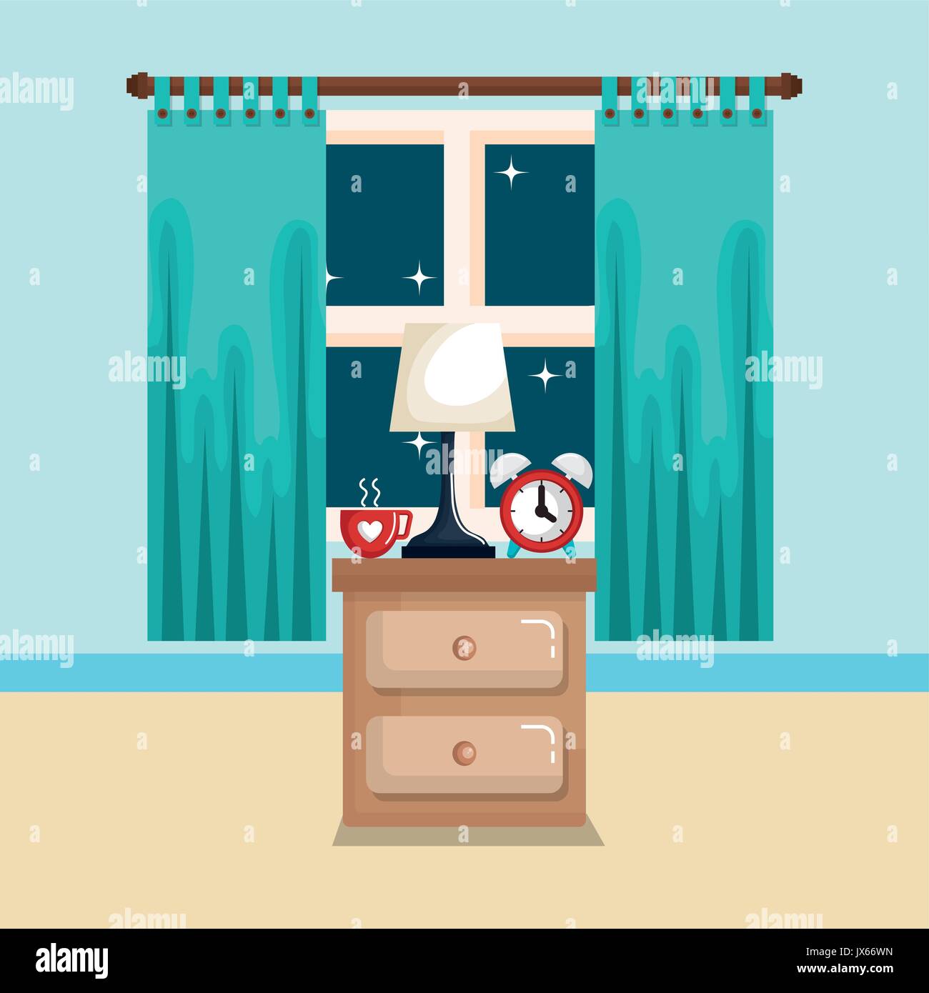clock with time for sleep vector illustration Stock Vector Image & Art ...