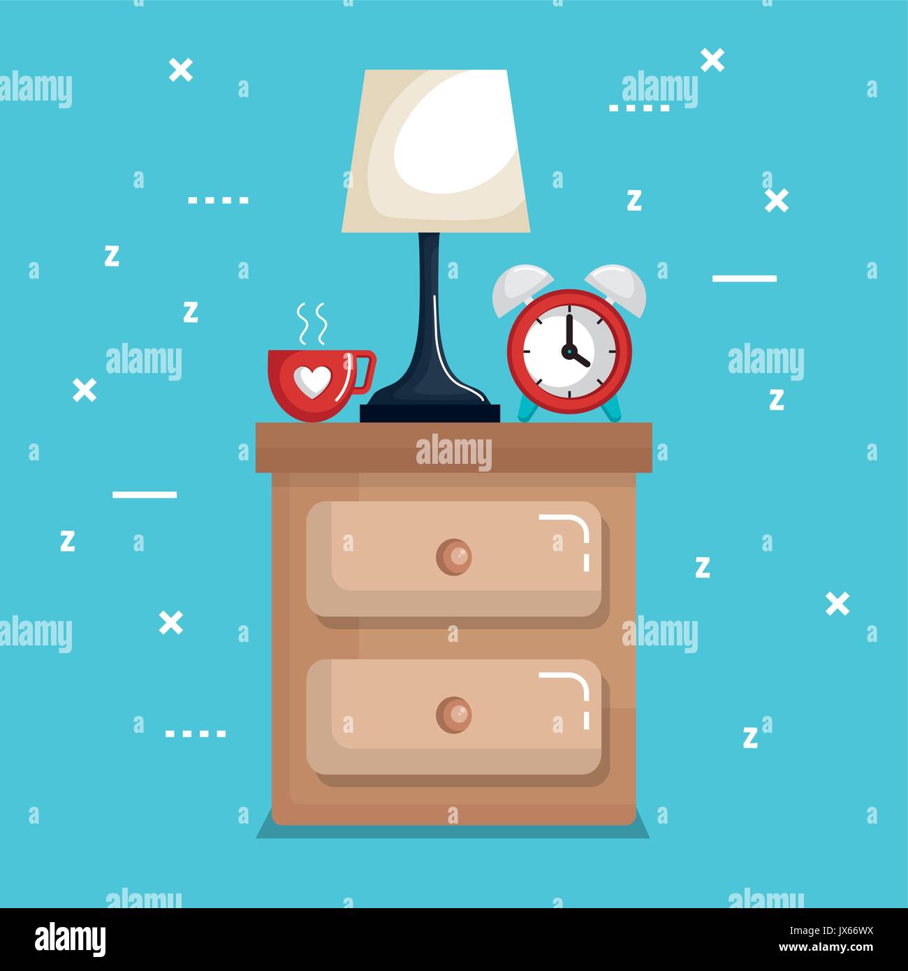 clock with time for sleep vector illustration Stock Vector Image & Art ...