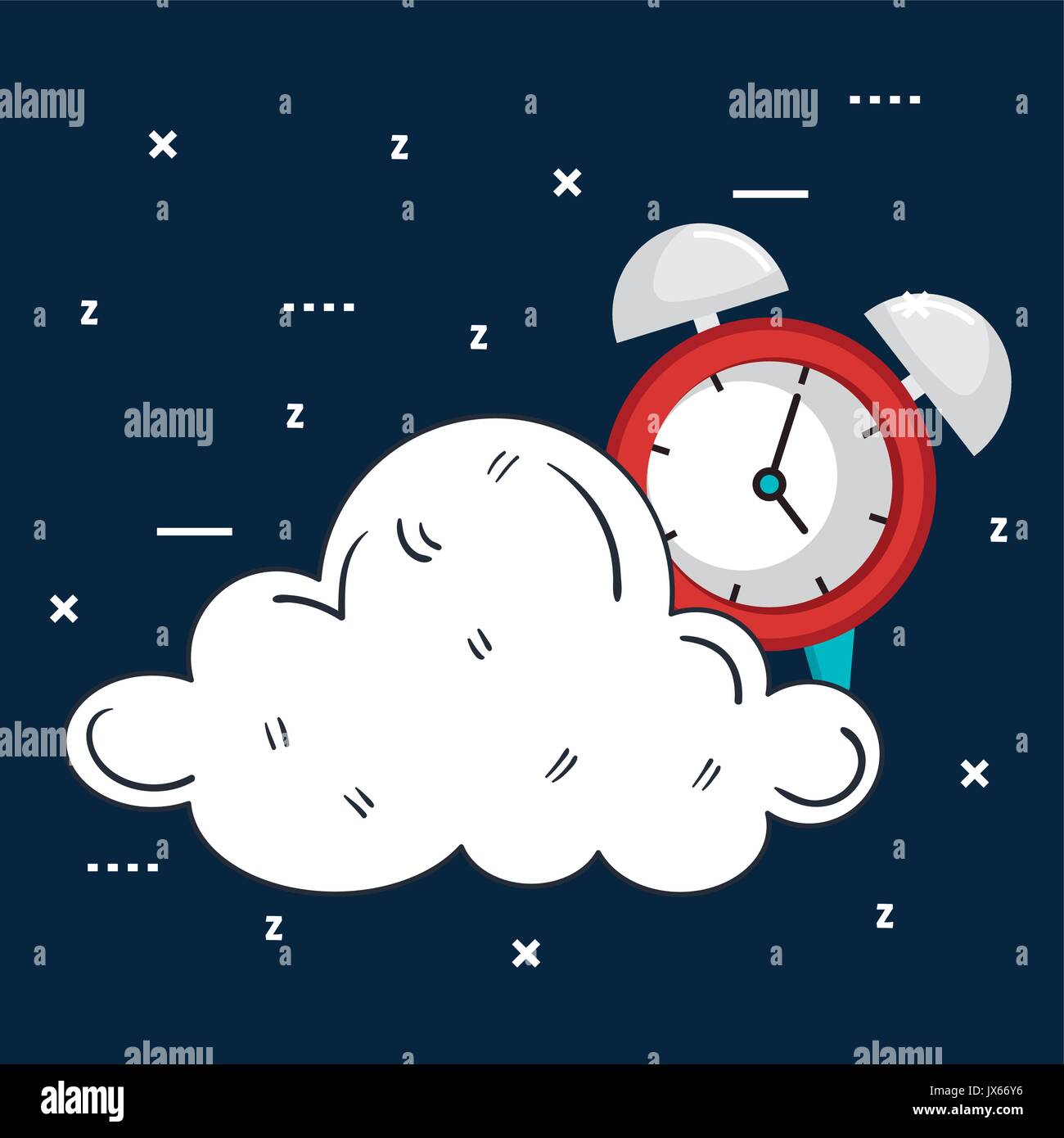 clock with time for sleep vector illustration Stock Vector Image & Art ...