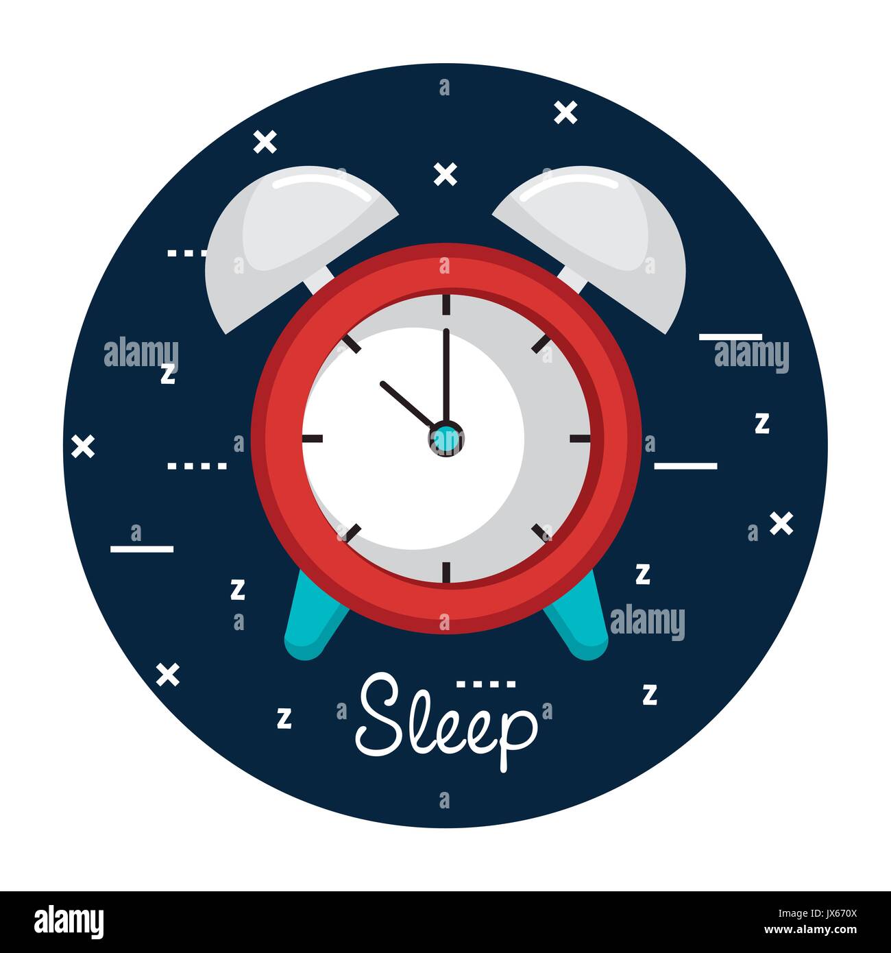 clock with time for sleep vector illustration Stock Vector Image & Art ...