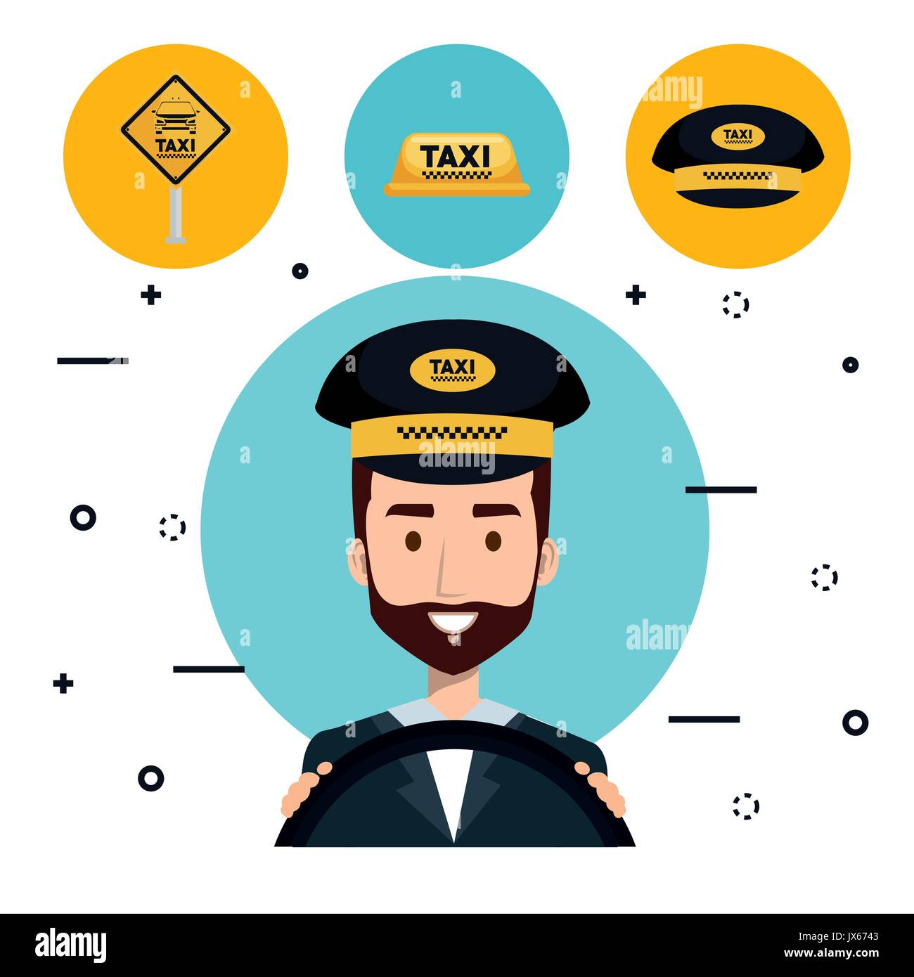 call center operator taxi service app cartoon vector illustration Stock ...