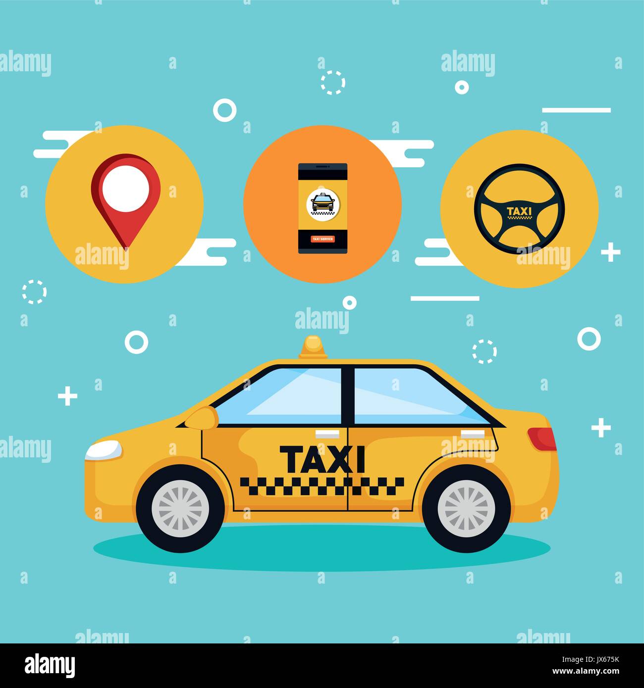 taxi service app smart transport travel vector illustration Stock ...