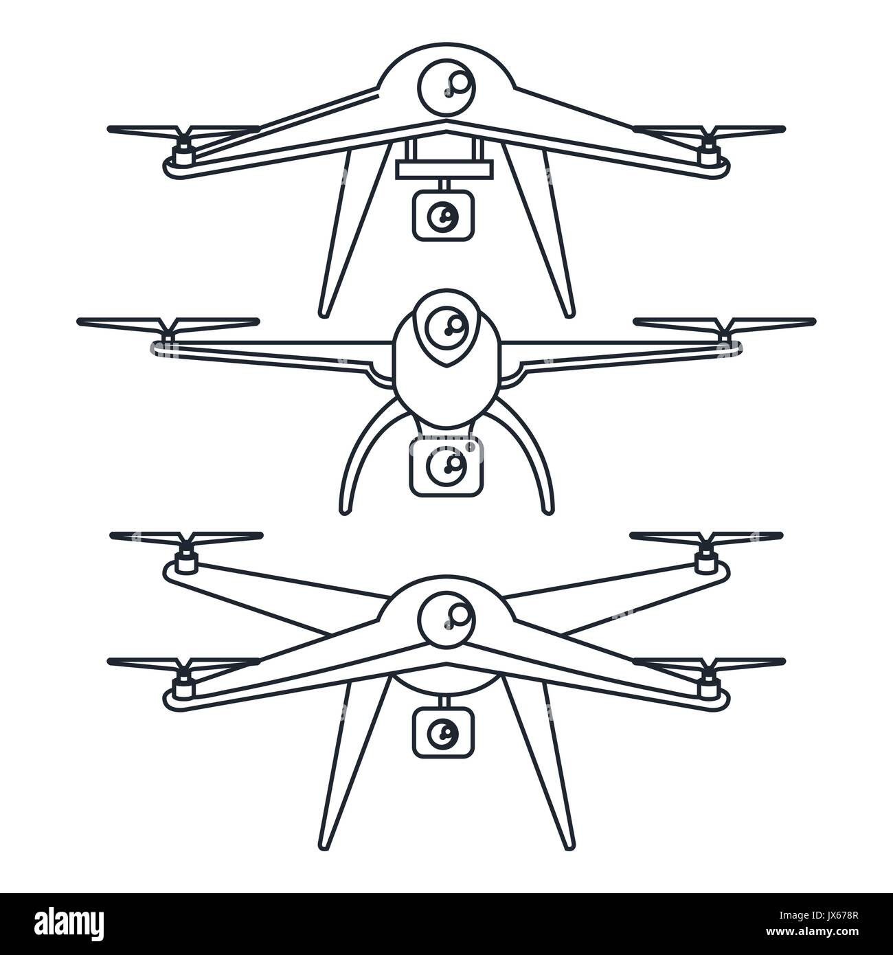 drone photography and video created with camera vector illustration ...