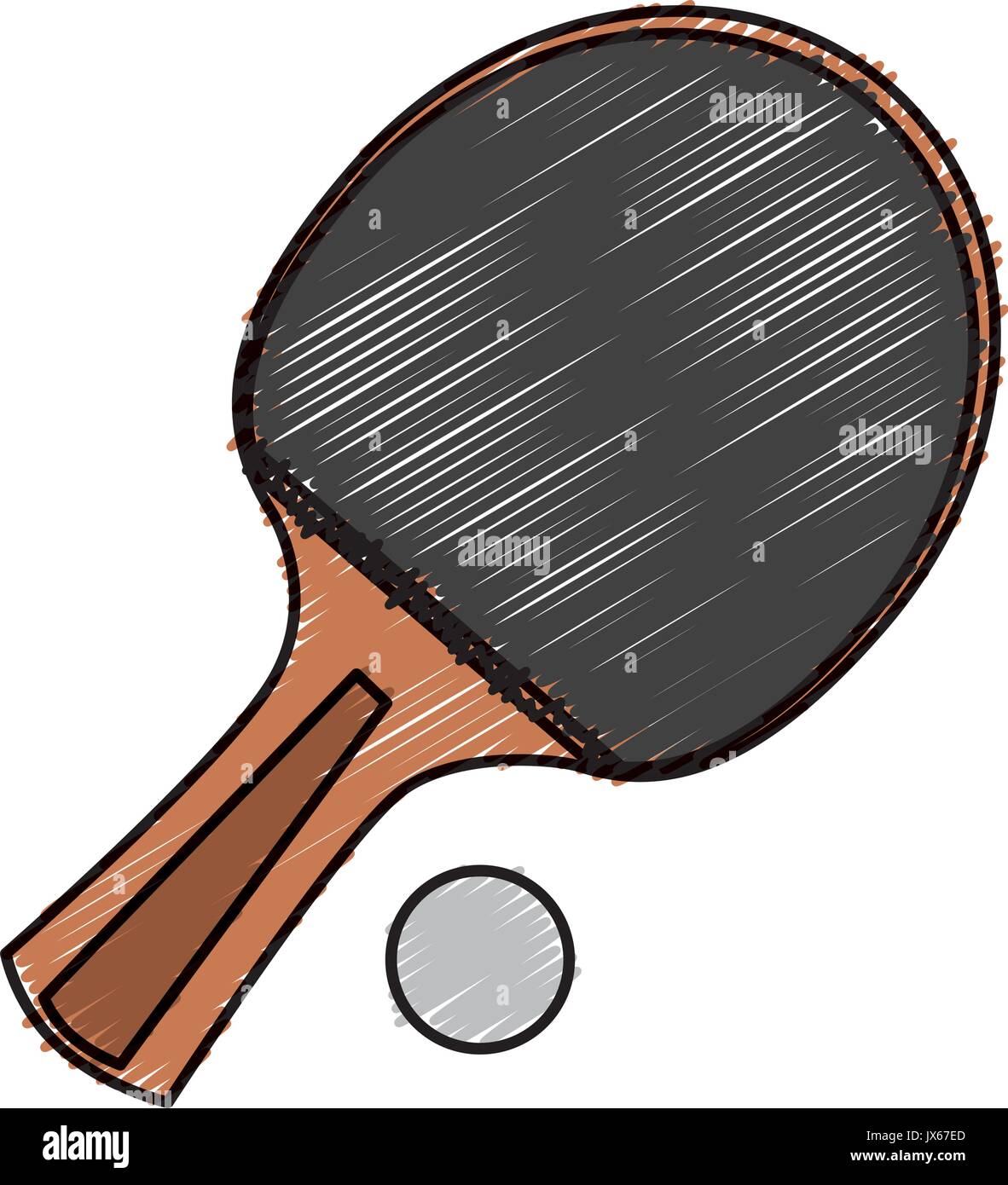 ping pong racket and ball vector illustration design Stock Vector Image ...