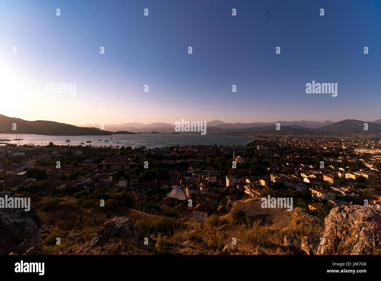 Fethiye city landscape. Turkey arhitecture and nature Stock Photo - Alamy