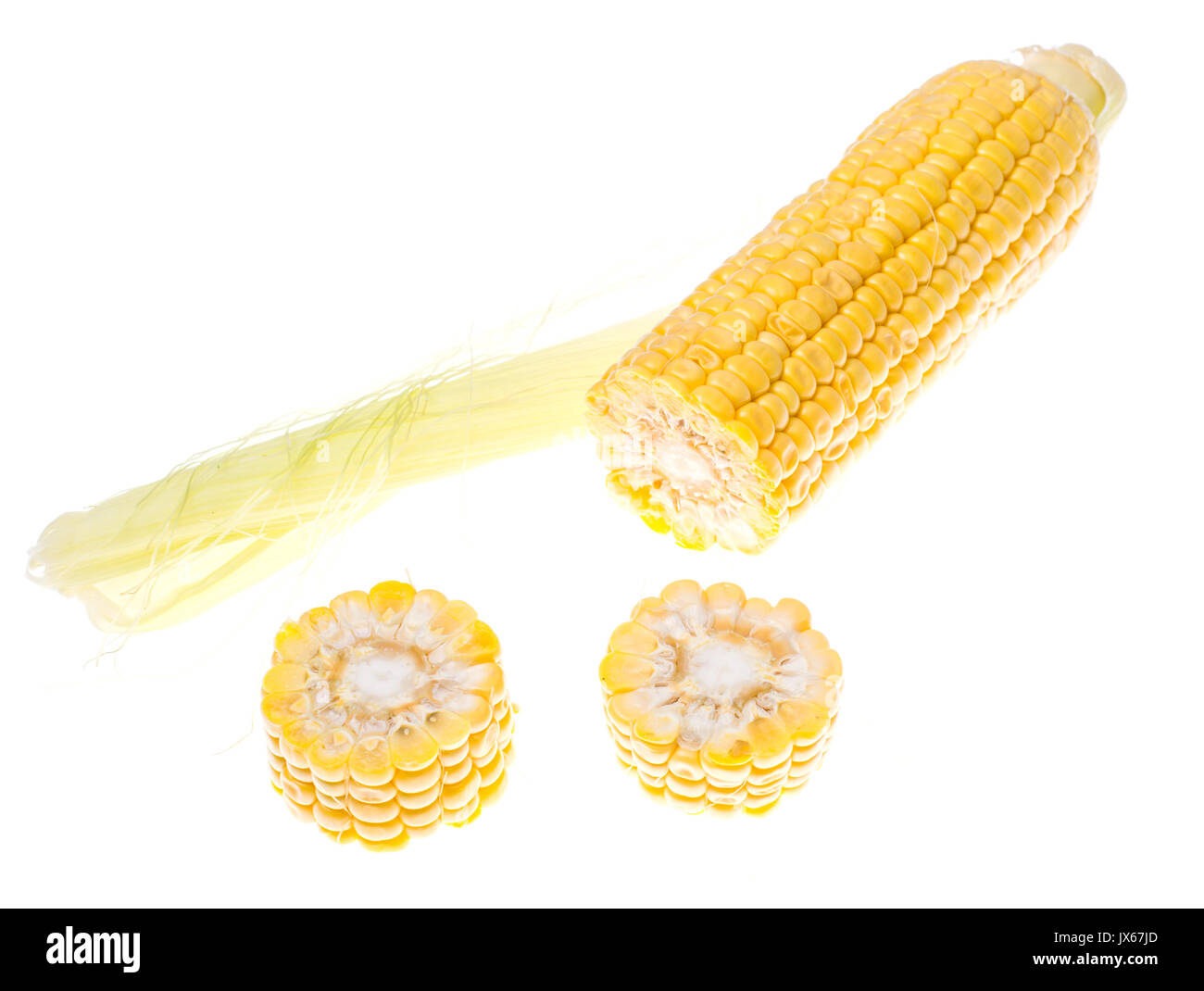 Raw peeled corn cob. Studio Photo Stock Photo - Alamy