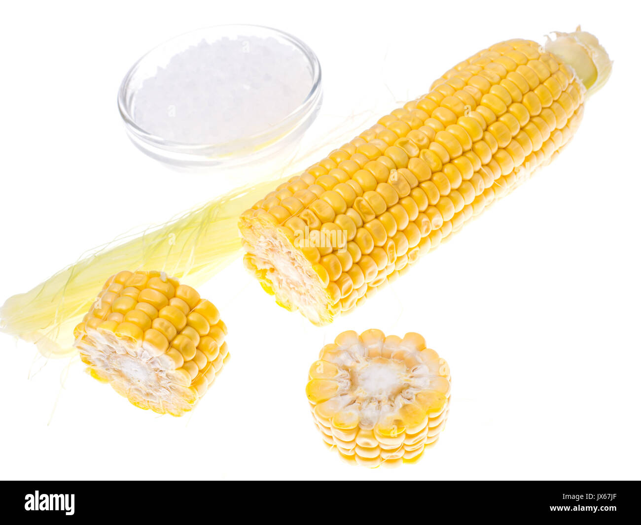 Raw peeled corn cob. Studio Photo Stock Photo - Alamy