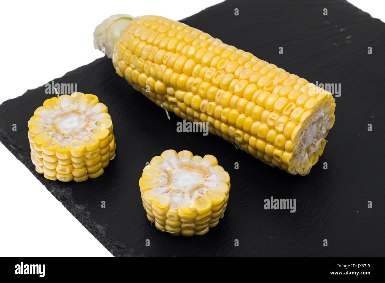 Raw peeled corn cob. Studio Photo Stock Photo - Alamy
