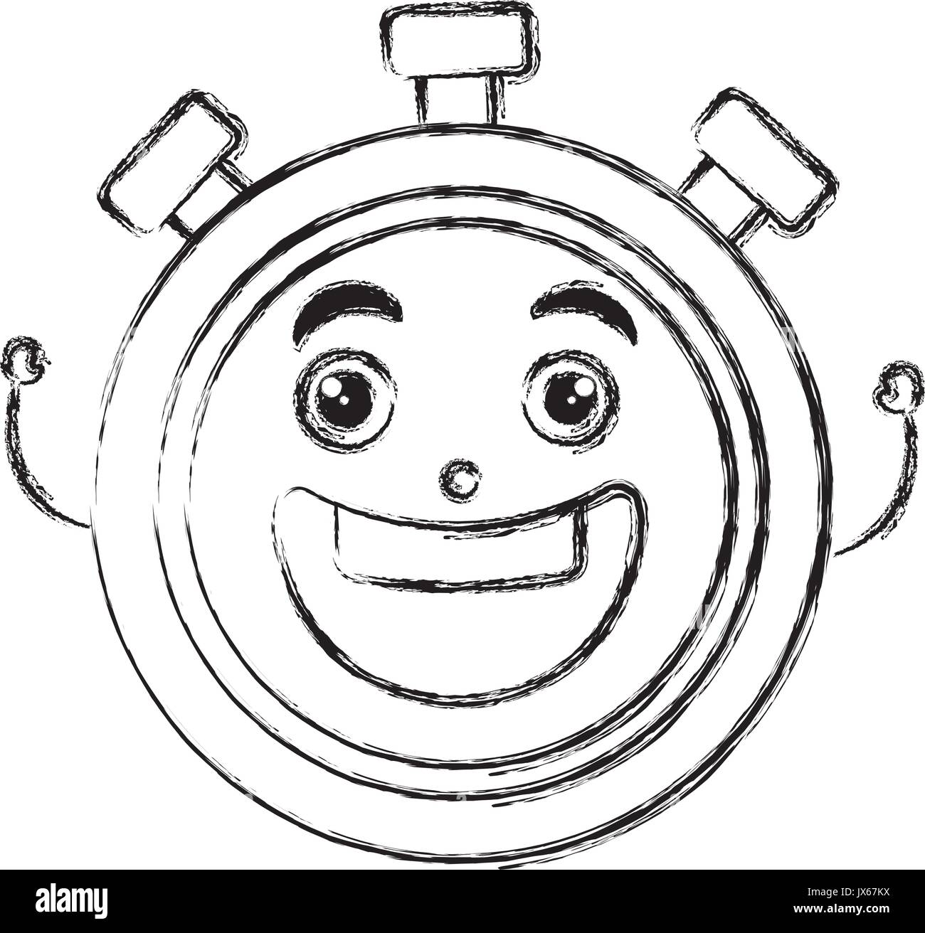 chronometer timer kawaii character vector illustration design Stock ...