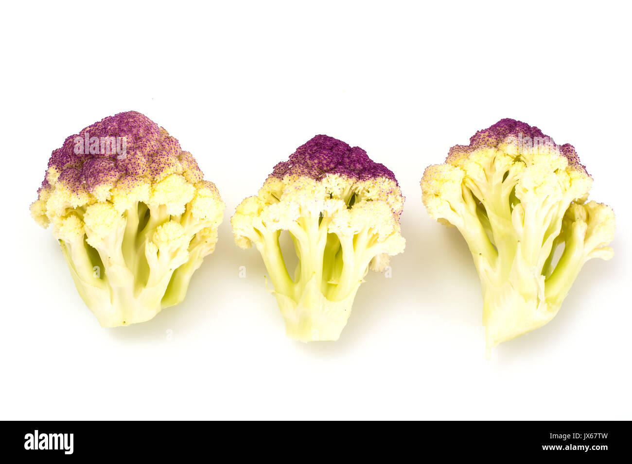 Italian purple cauliflower. Studio Photo Stock Photo - Alamy