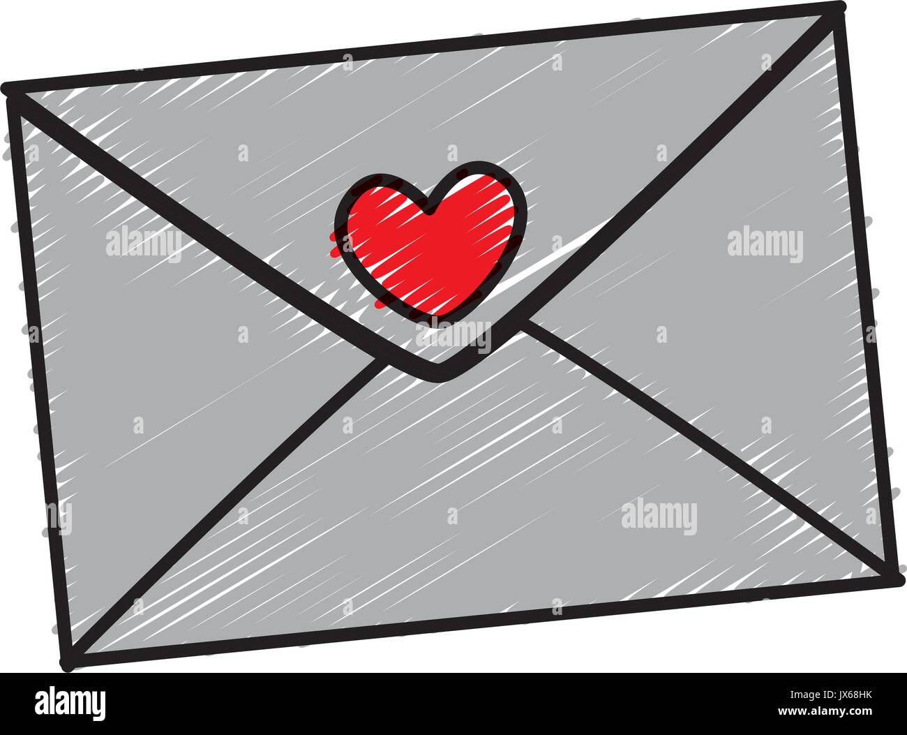 envelope with heart icon vector illustration design Stock Vector Image ...