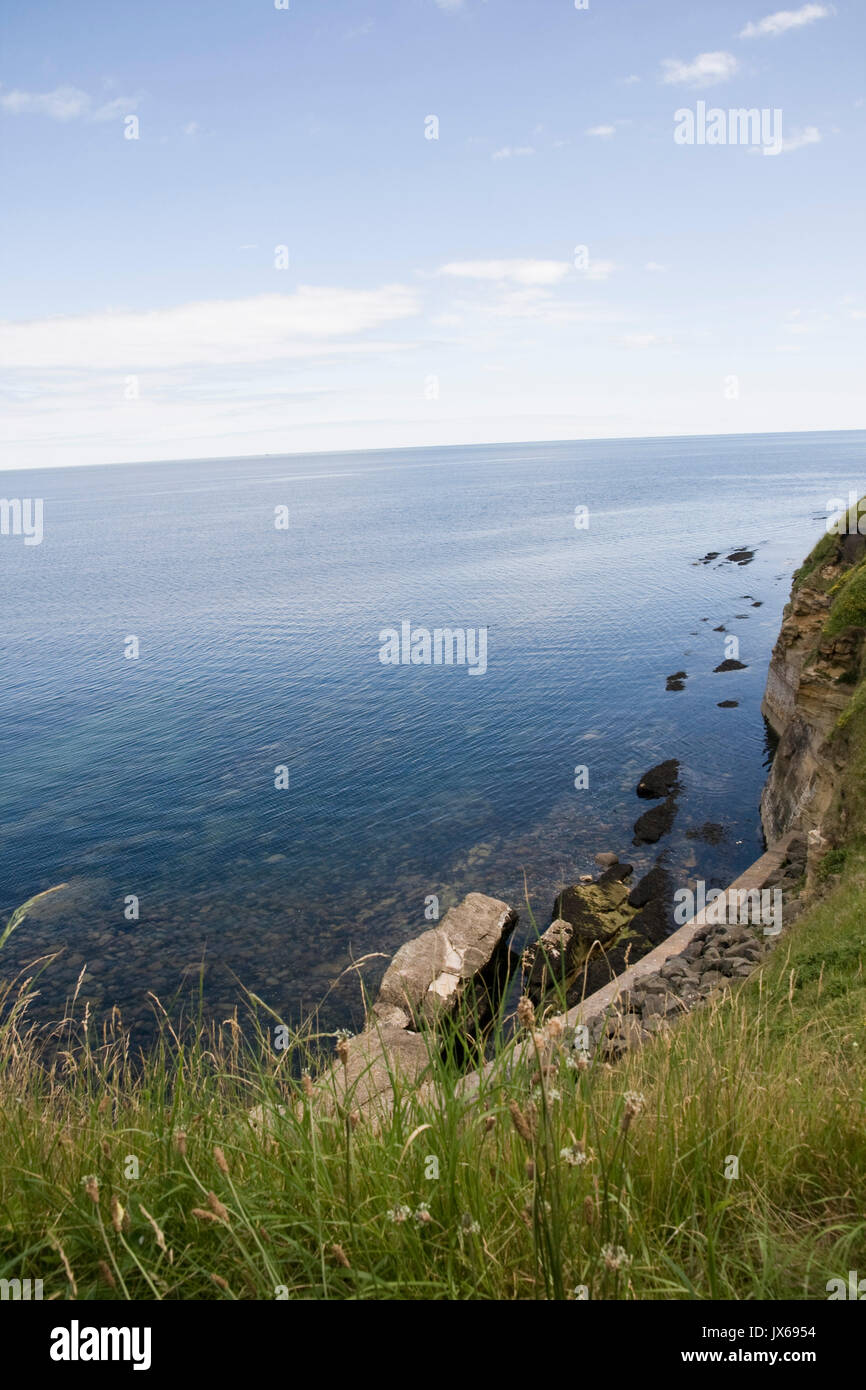 View of cliffs at St. Andrews, Fife Stock Photo - Alamy