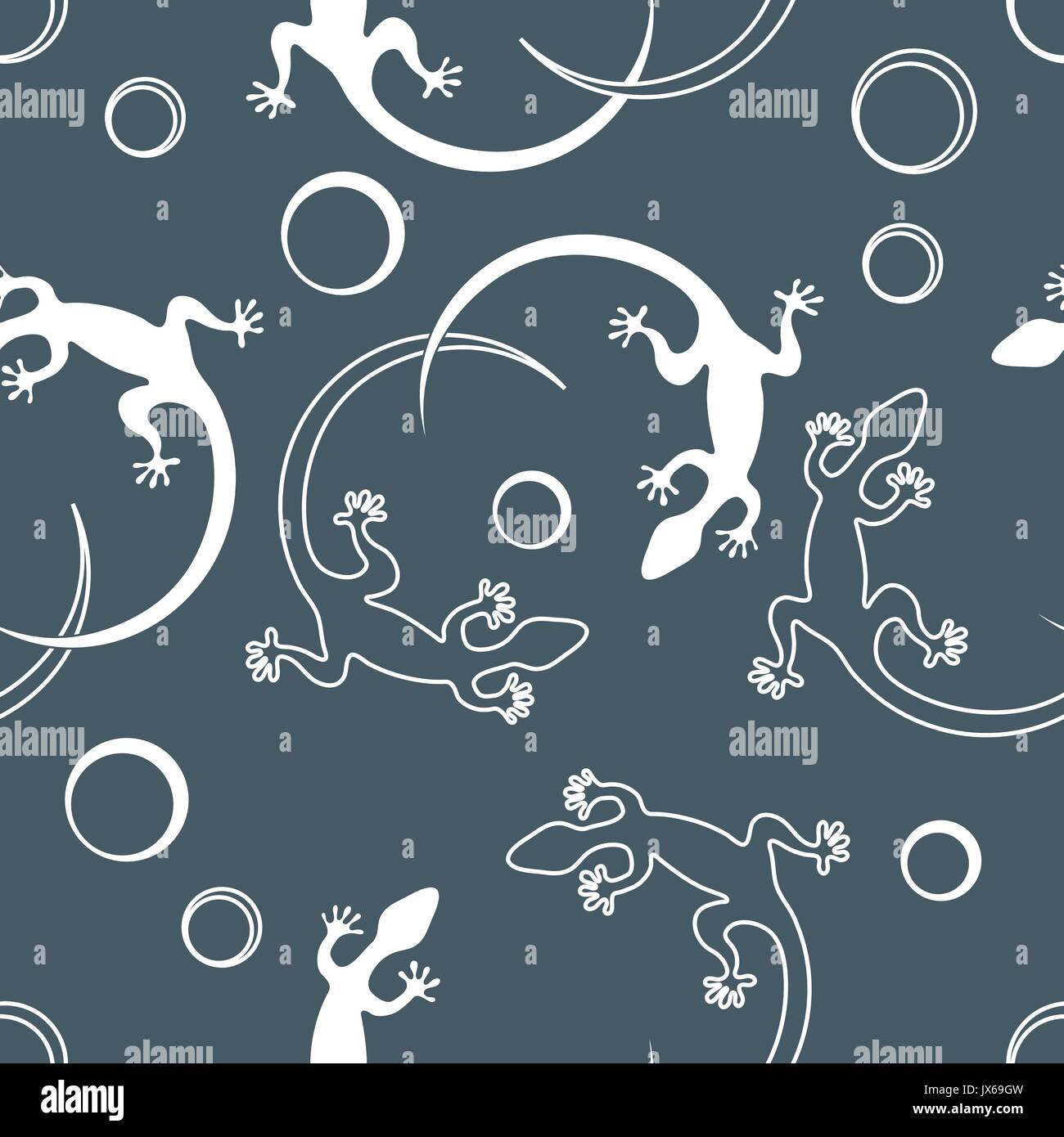 Cute seamless pattern with lizards and circles. Design for poster or ...