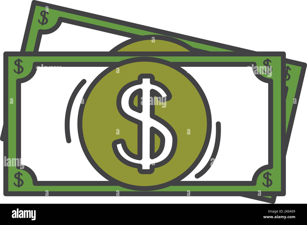 bills dollars isolated icon vector illustration design Stock Vector ...