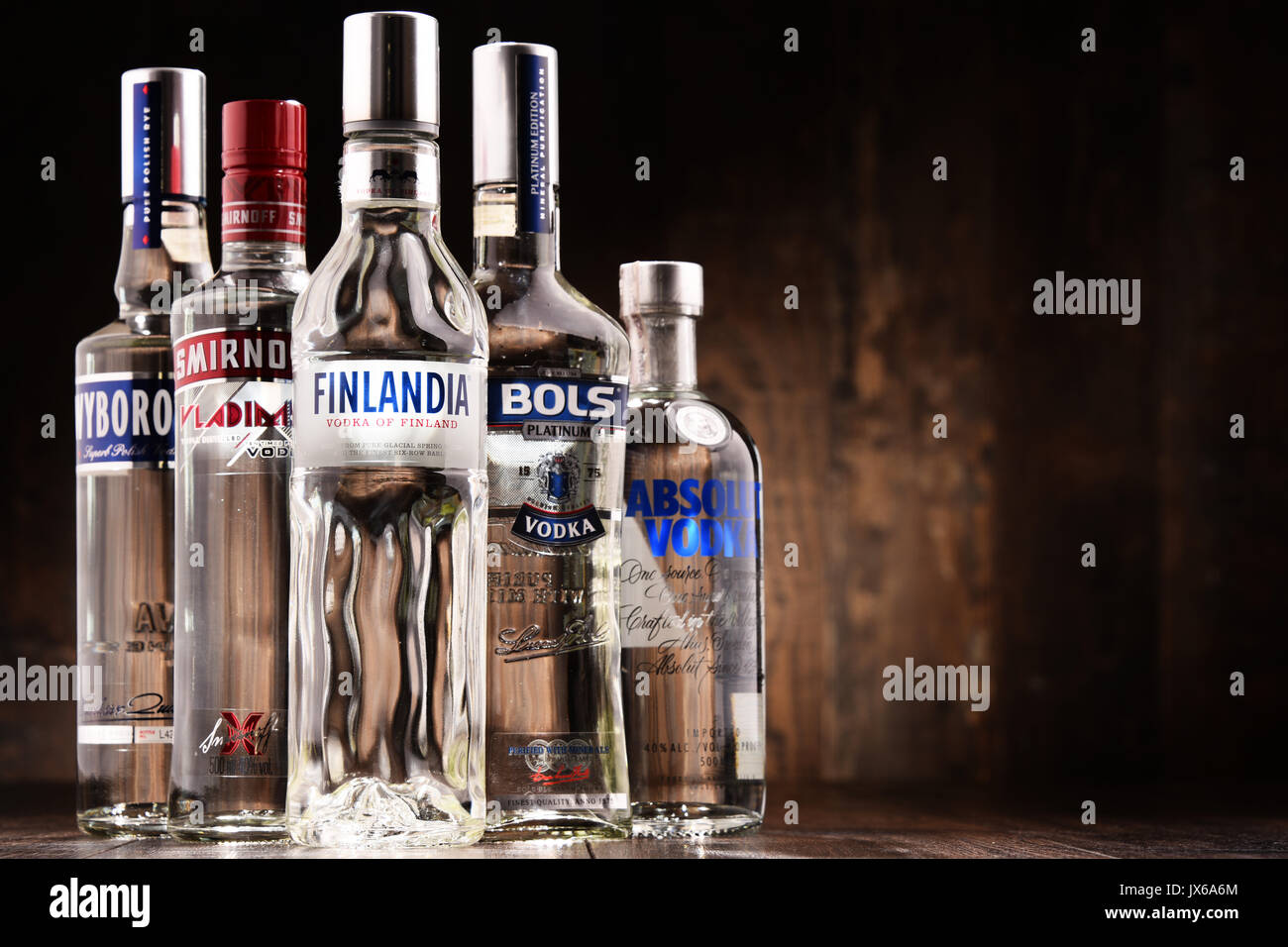 POZNAN, POLAND - MAY 31, 2017: Vodka is the world’s largest ...