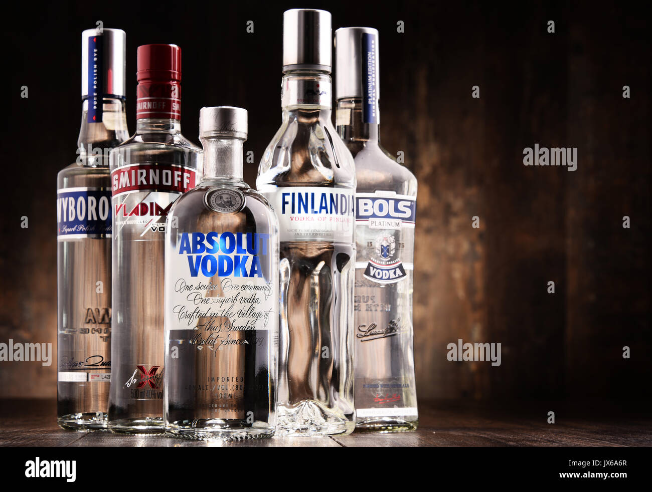 POZNAN, POLAND - MAY 31, 2017: Vodka is the world’s largest ...