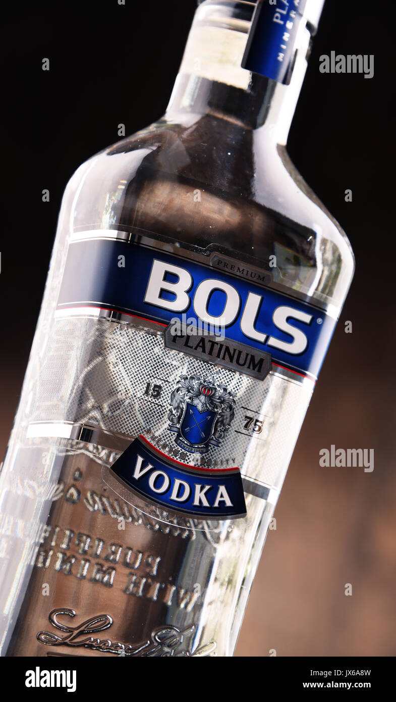 POZNAN, POLAND - MAY 31, 2017: Bols is the oldest distillery brand in ...