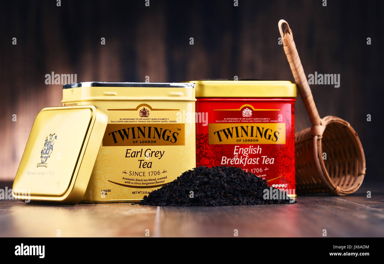 POZNAN, POLAND - JULY 7, 2017: Twinings is an English marketer of tea ...