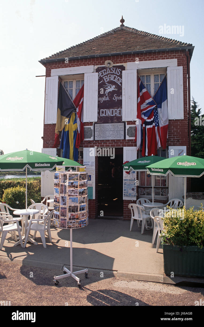 Pegasus Cafe, next to the Pegasus Bridge where there was fierce ...