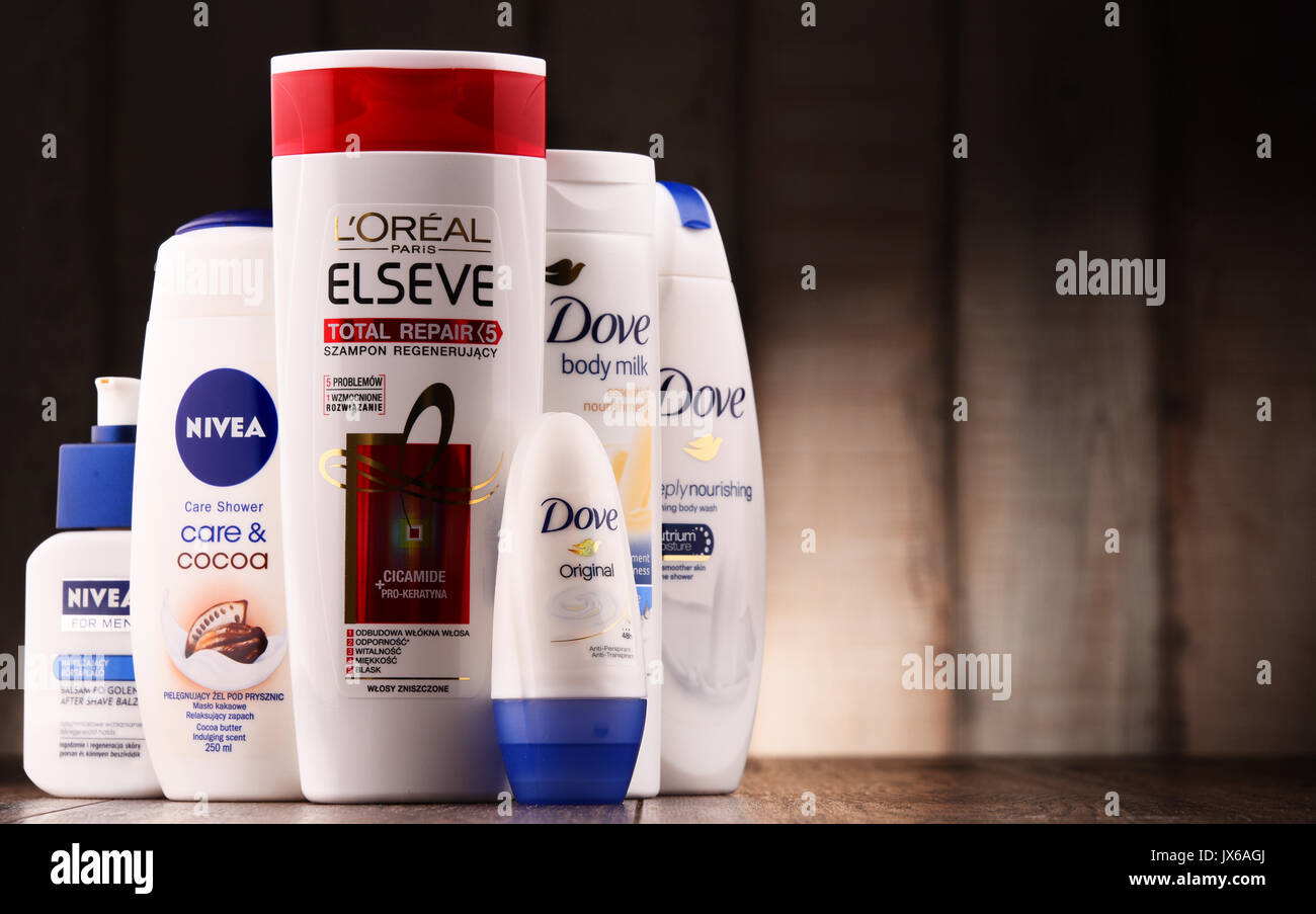 POZNAN, POLAND - JUL 21, 2017:The worldwide cosmetics and perfume ...