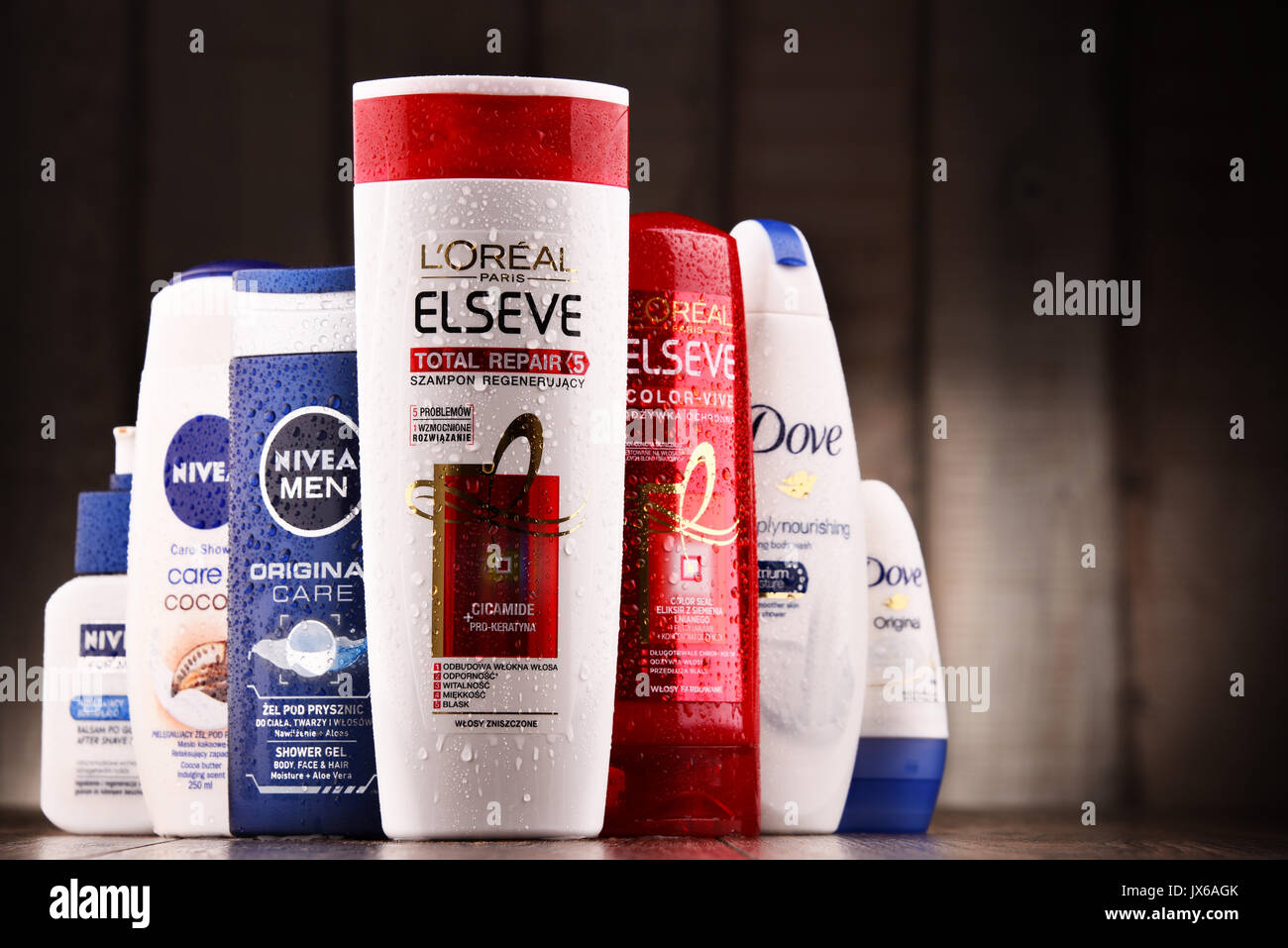 POZNAN, POLAND - JUL 21, 2017:The worldwide cosmetics and perfume ...