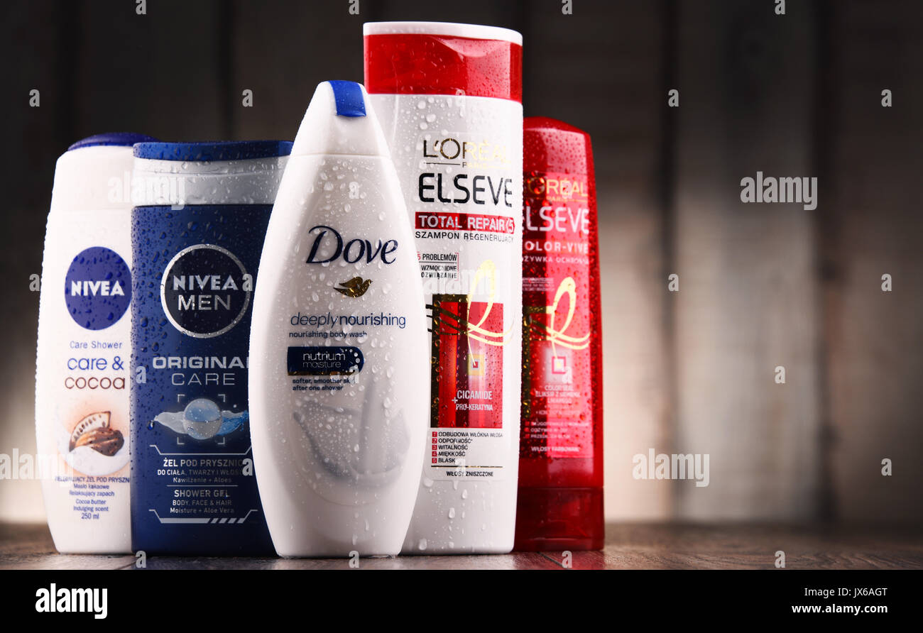 POZNAN, POLAND - JUL 21, 2017:The worldwide cosmetics and perfume ...