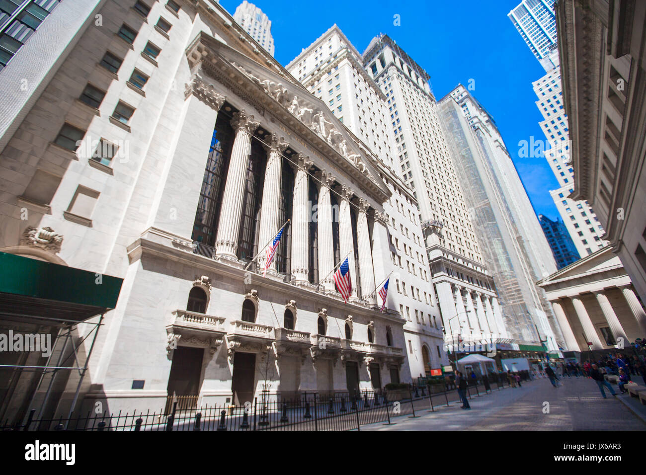 New York Stock Exchange in Manhattan Finance district Stock Photo - Alamy